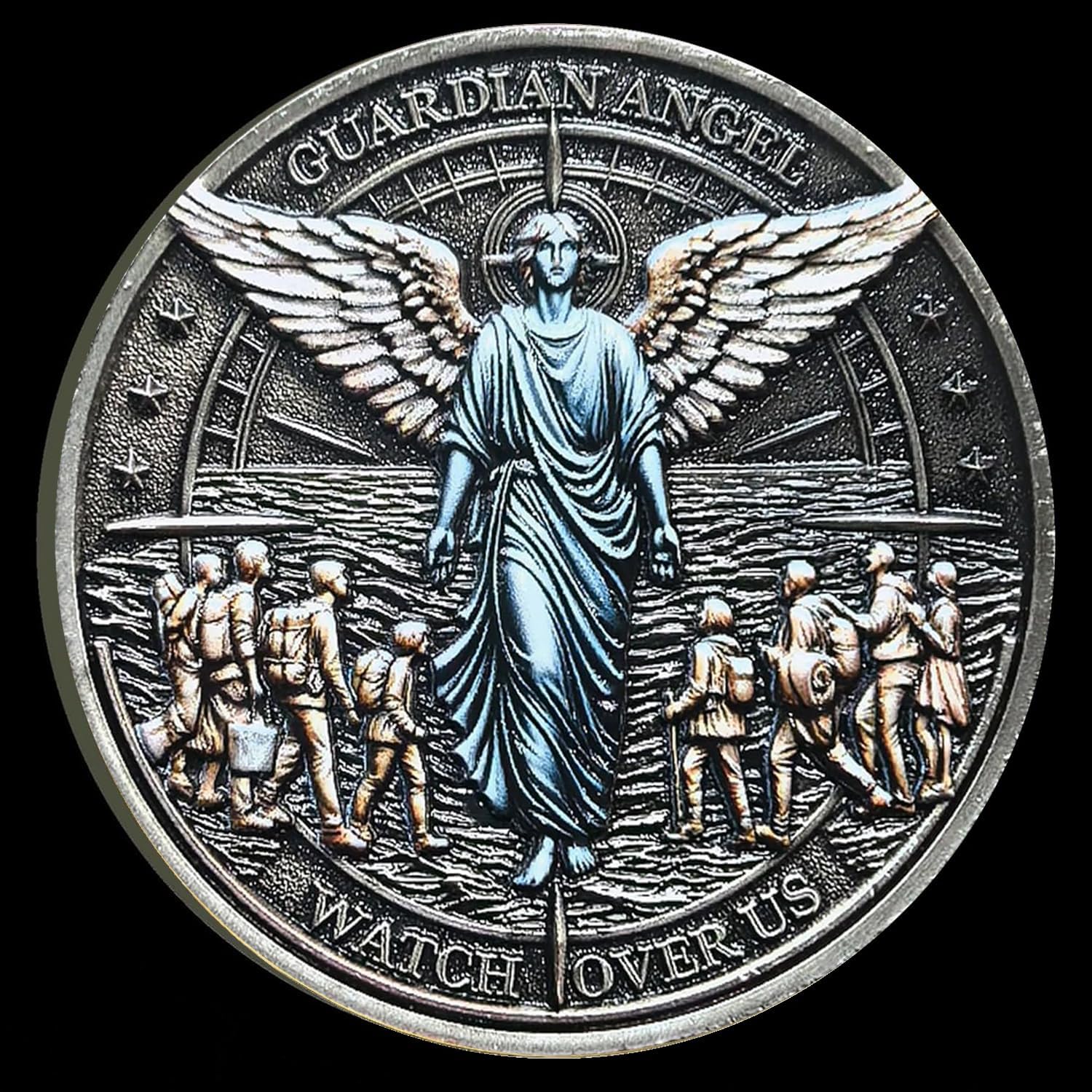 Amazon.com: Guardian Angel Challenge Coin, 1.57 Inch Zinc Alloy Faith ...