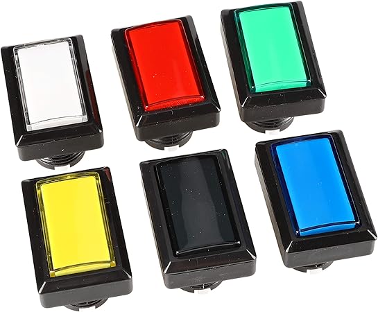 Amazon.com: EG STARTS 6X Arcade Rectangle LED Push Buttons Switch for ...