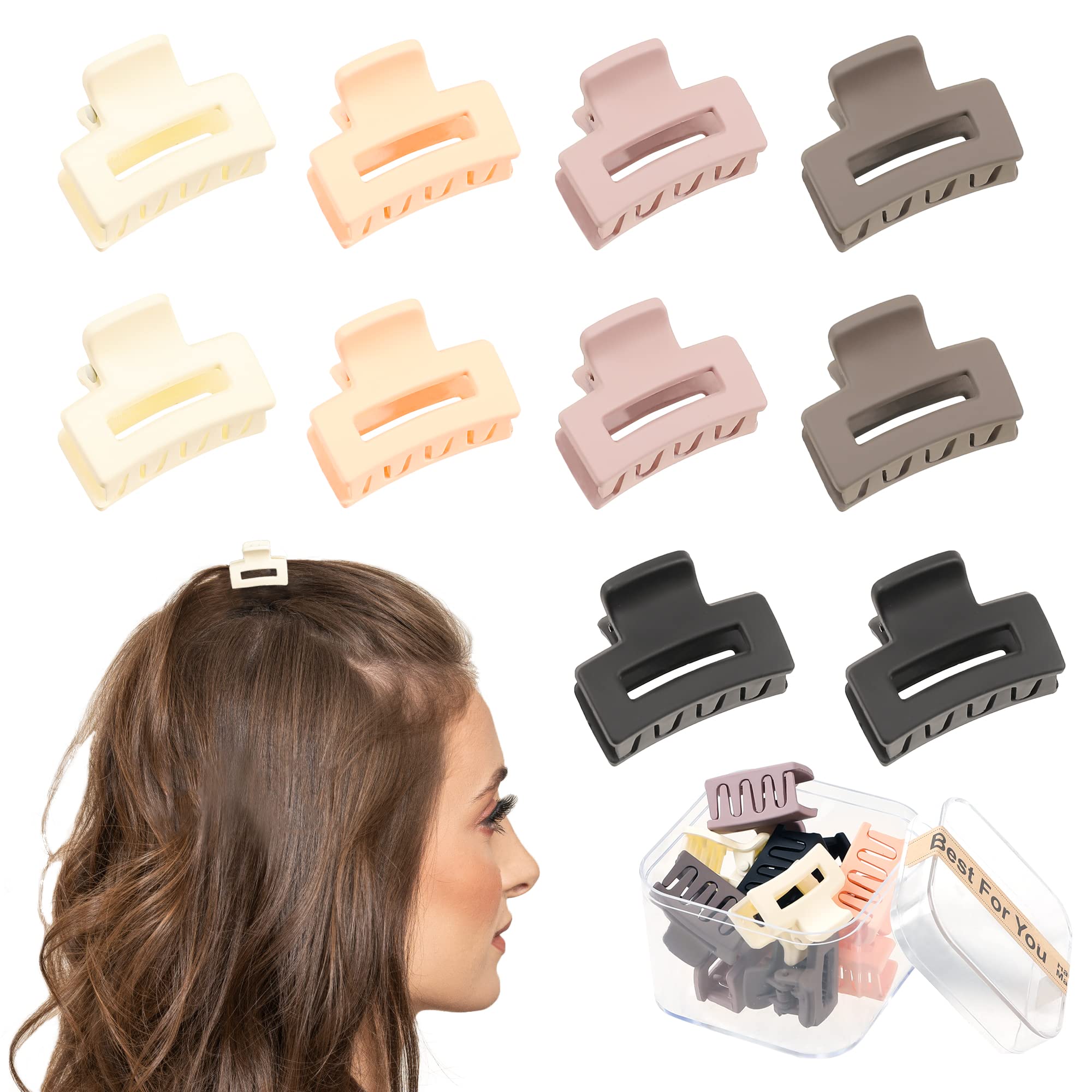 Amazon.com : Small Claw Hair Clips for Women Girls - Mini Hair Clips ...