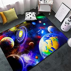 Amazon.com: Space Solar System Area Rug Space Rug for Boy Room Universe ...