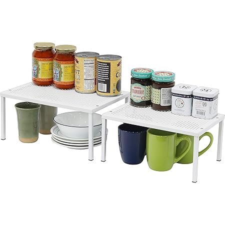 Amazon.com: NEX Bamboo Kitchen Cabinet and Counter Shelf Organizer ...