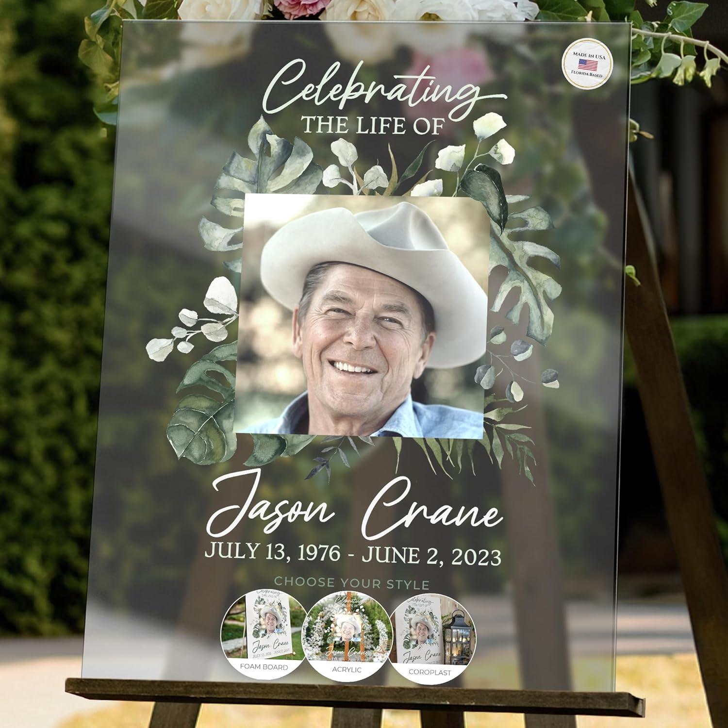 Amazon.com : 18"x24" Personalized Funeral Welcome Sign, In Loving ...