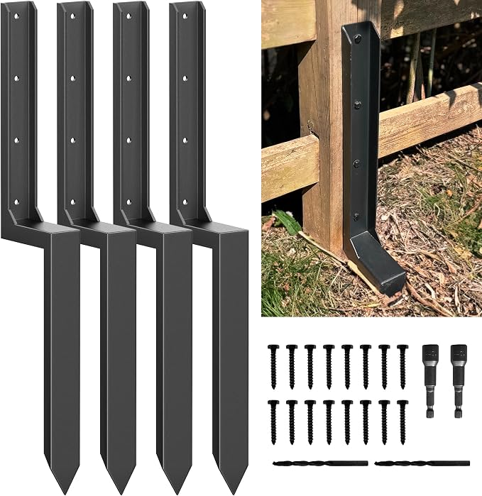 Amazon.com : AKINGKONG Fence Post Repair Kit - Thickened 11-Gauge Steel ...