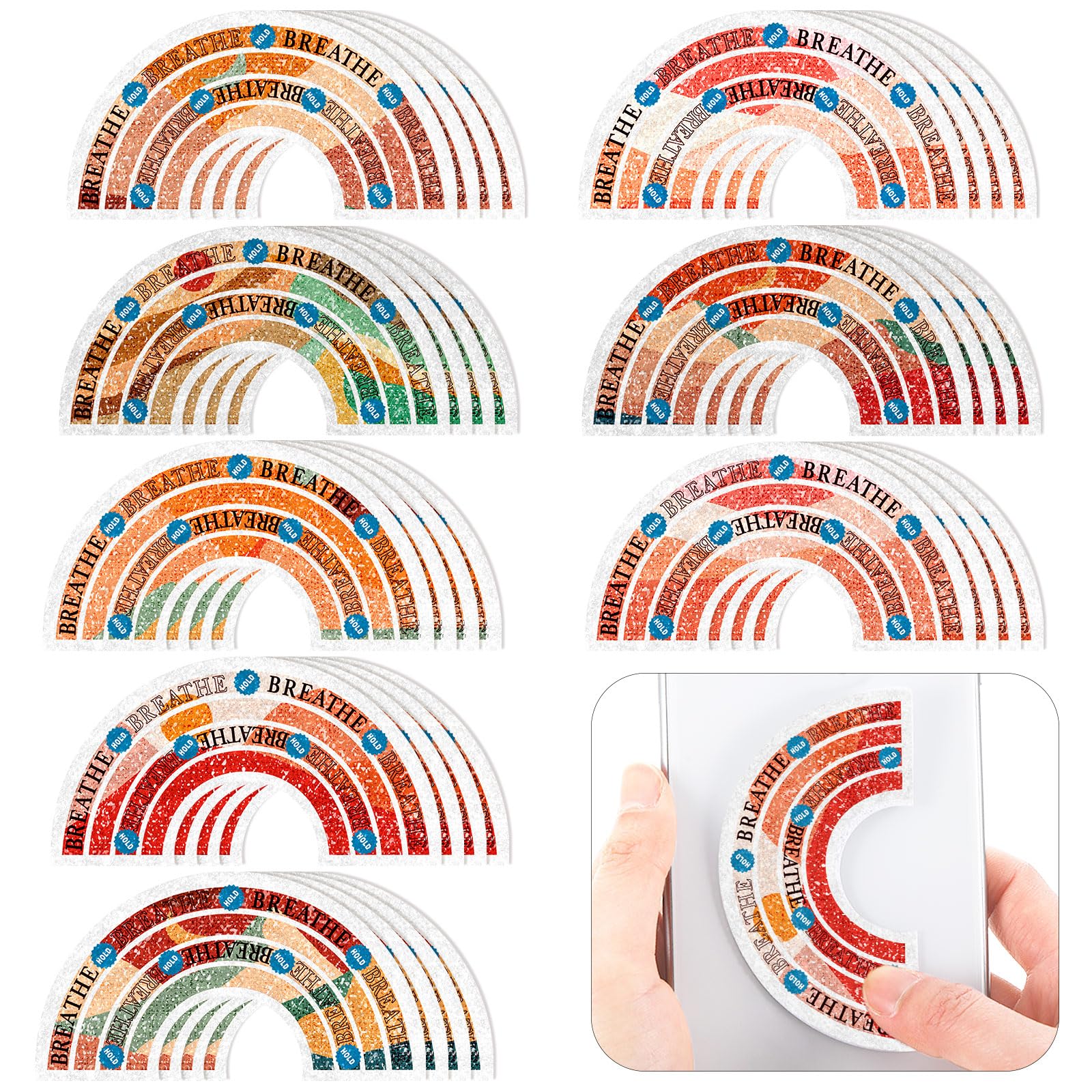 Amazon.com: 36 Pcs Sensory Strips Anxiety Calm Stickers Stress ...