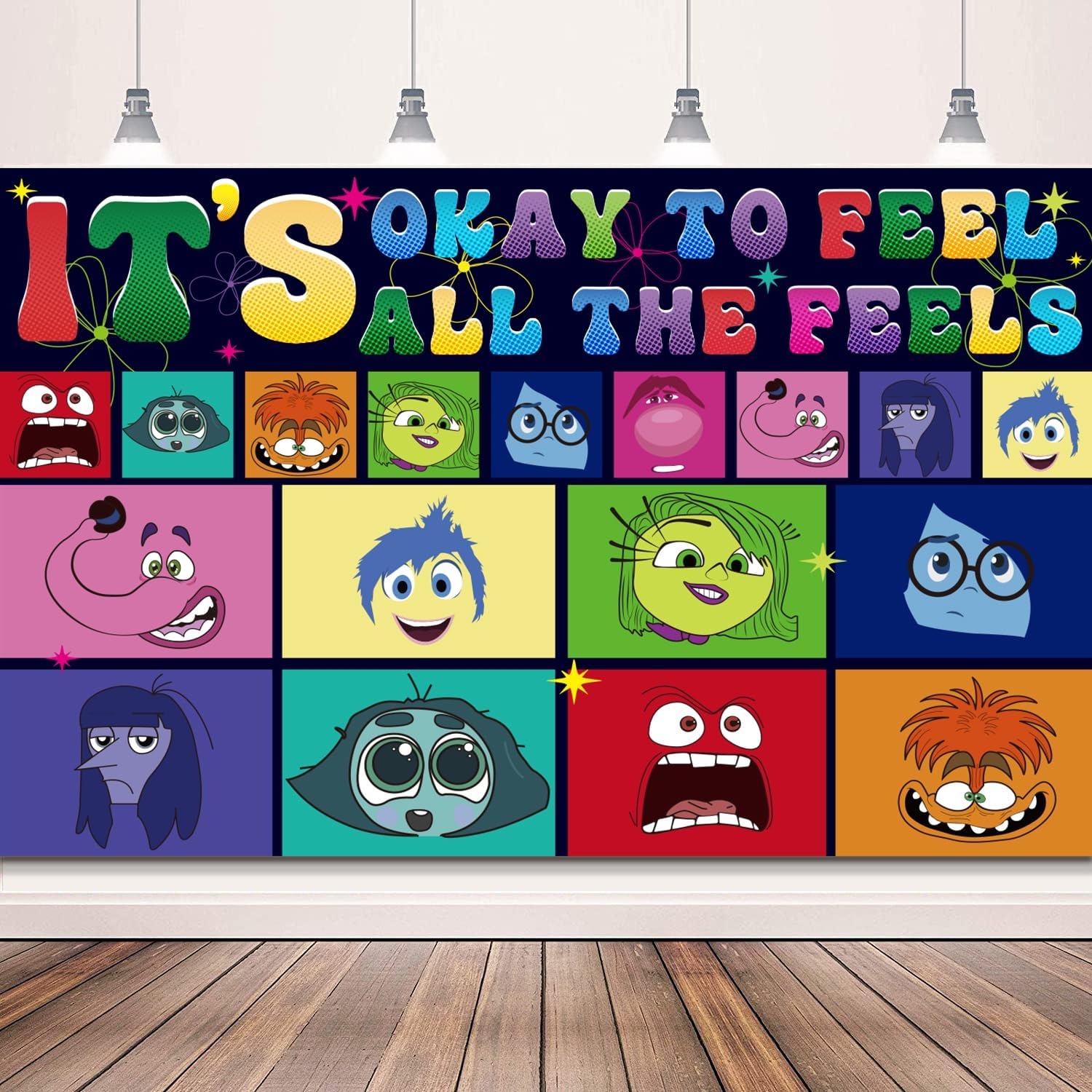 Amazon.com : Inside Out Backdrop,Inside Out Birthday Party Banner ...