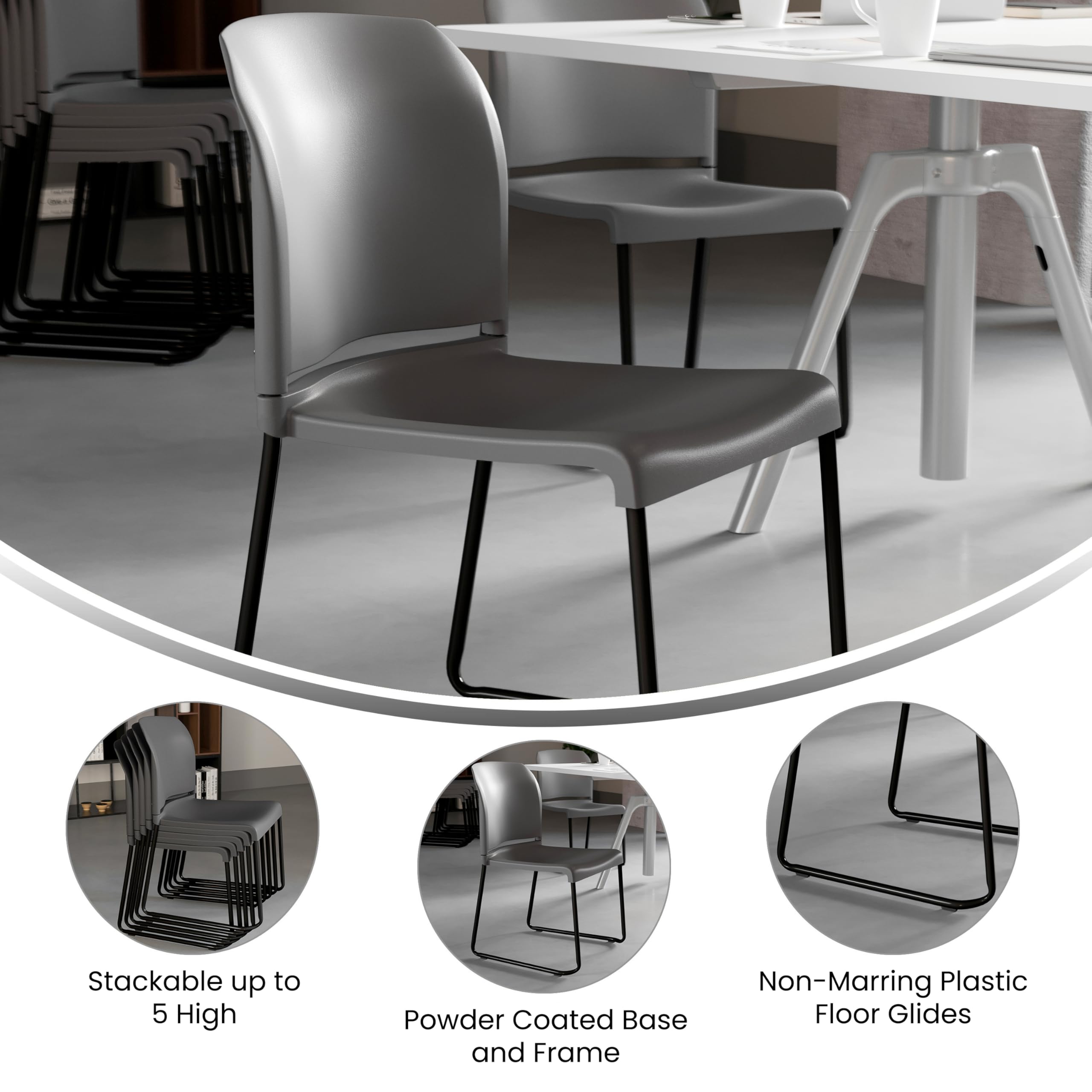 Snapklik.com : Flash Furniture Hercules Series Contoured Stacking ...