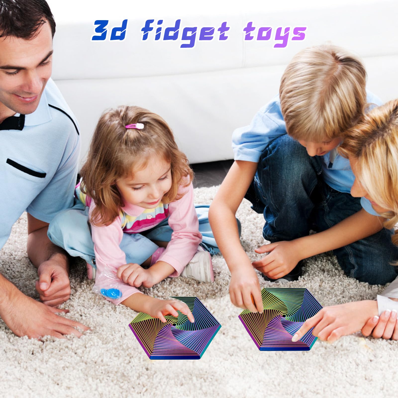 Snapklik.com : Fractal Fidget Hexagon Toys Kinetic Desk Spinning