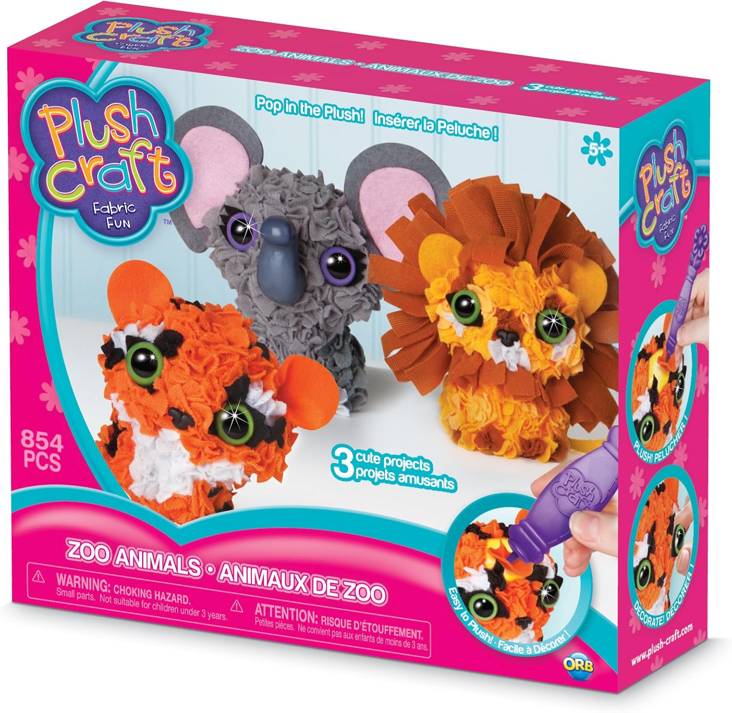 Amazon.com: ORB The Factory Zoo Animals 3D Multi Mini Arts & Crafts ...