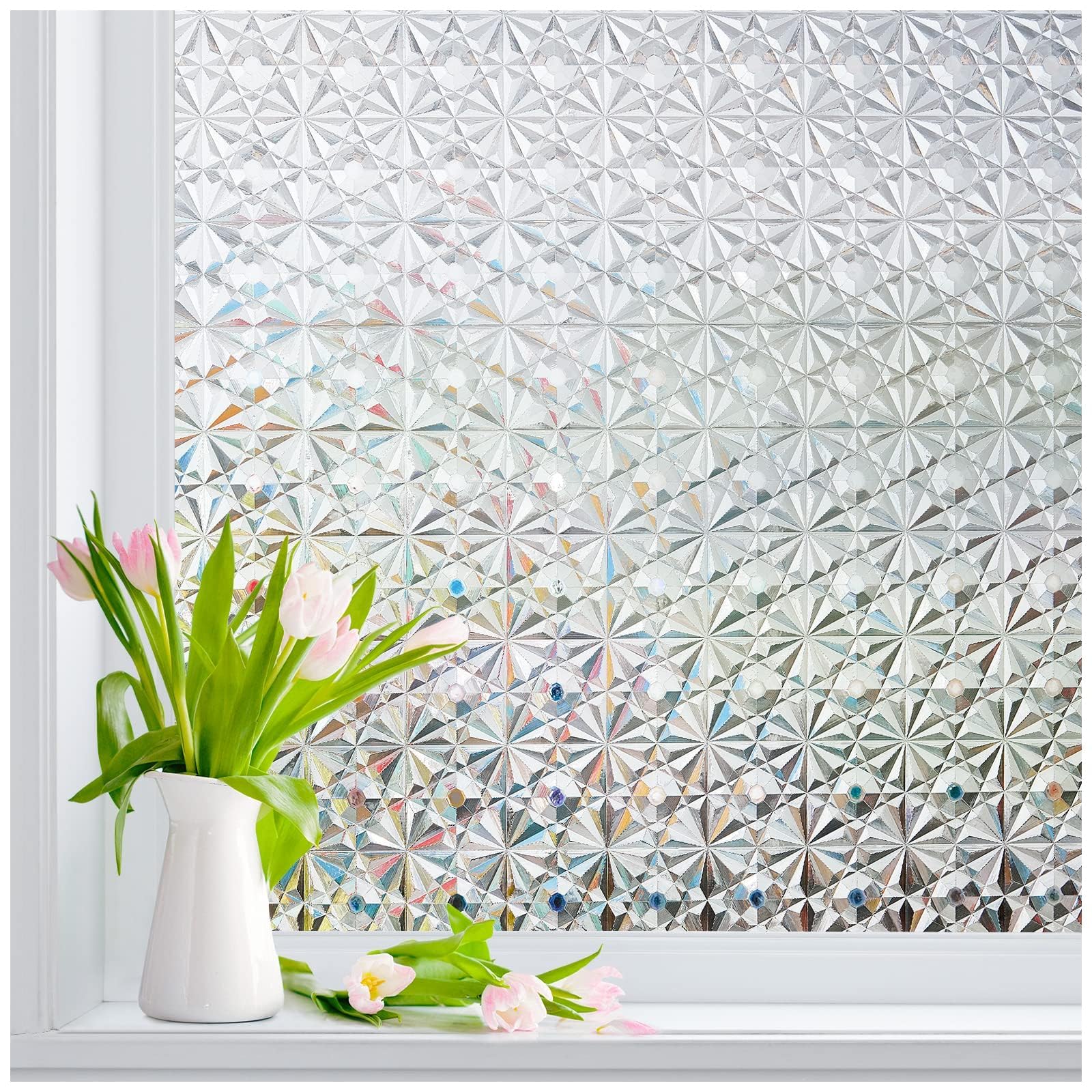 Amazon.com: Windimiley Window Privacy Film, Stained Glass Window Film ...