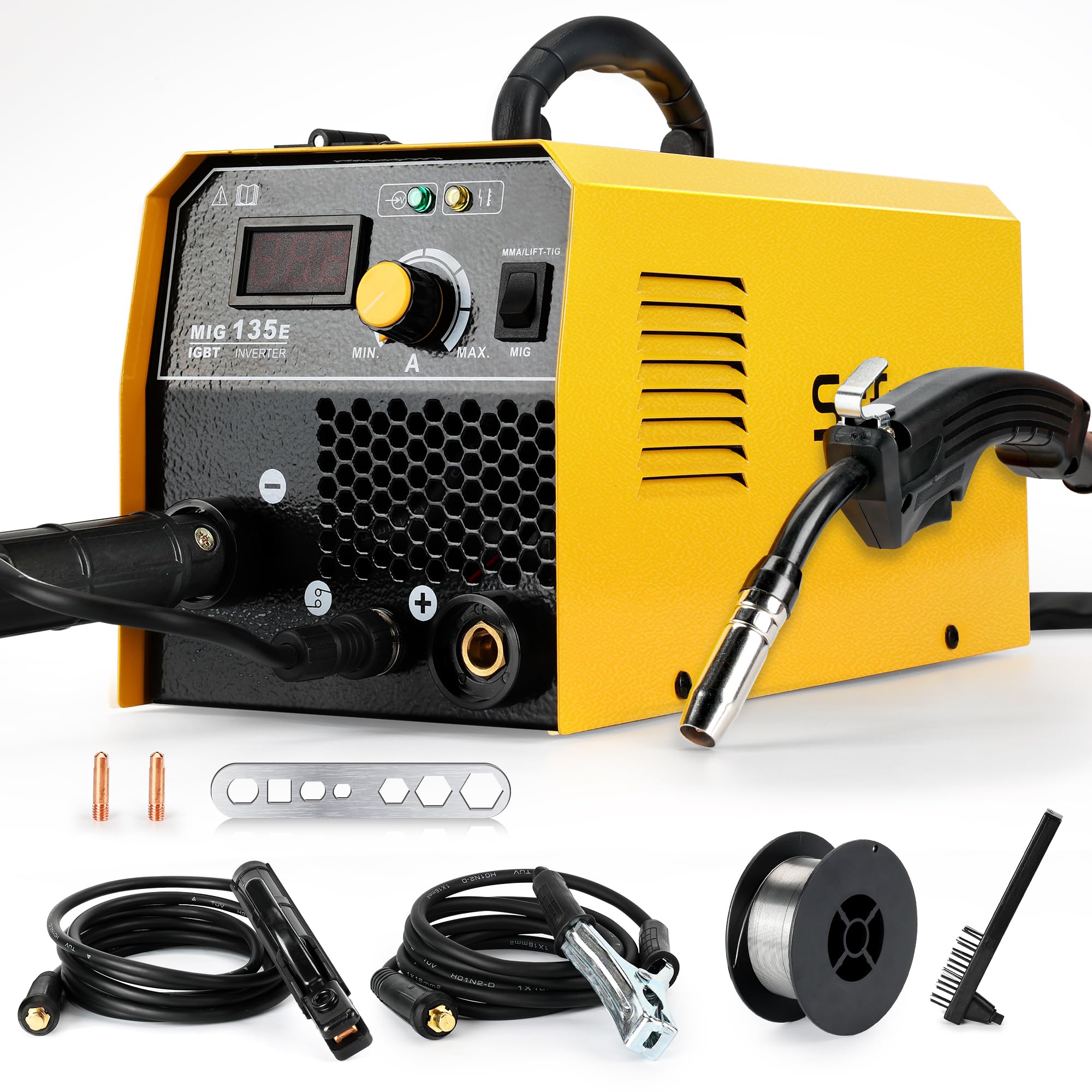 Buy MIG Welder, 135A 3-in-1 Flux Core Welder, MIG/Lift TIG/Stick ...