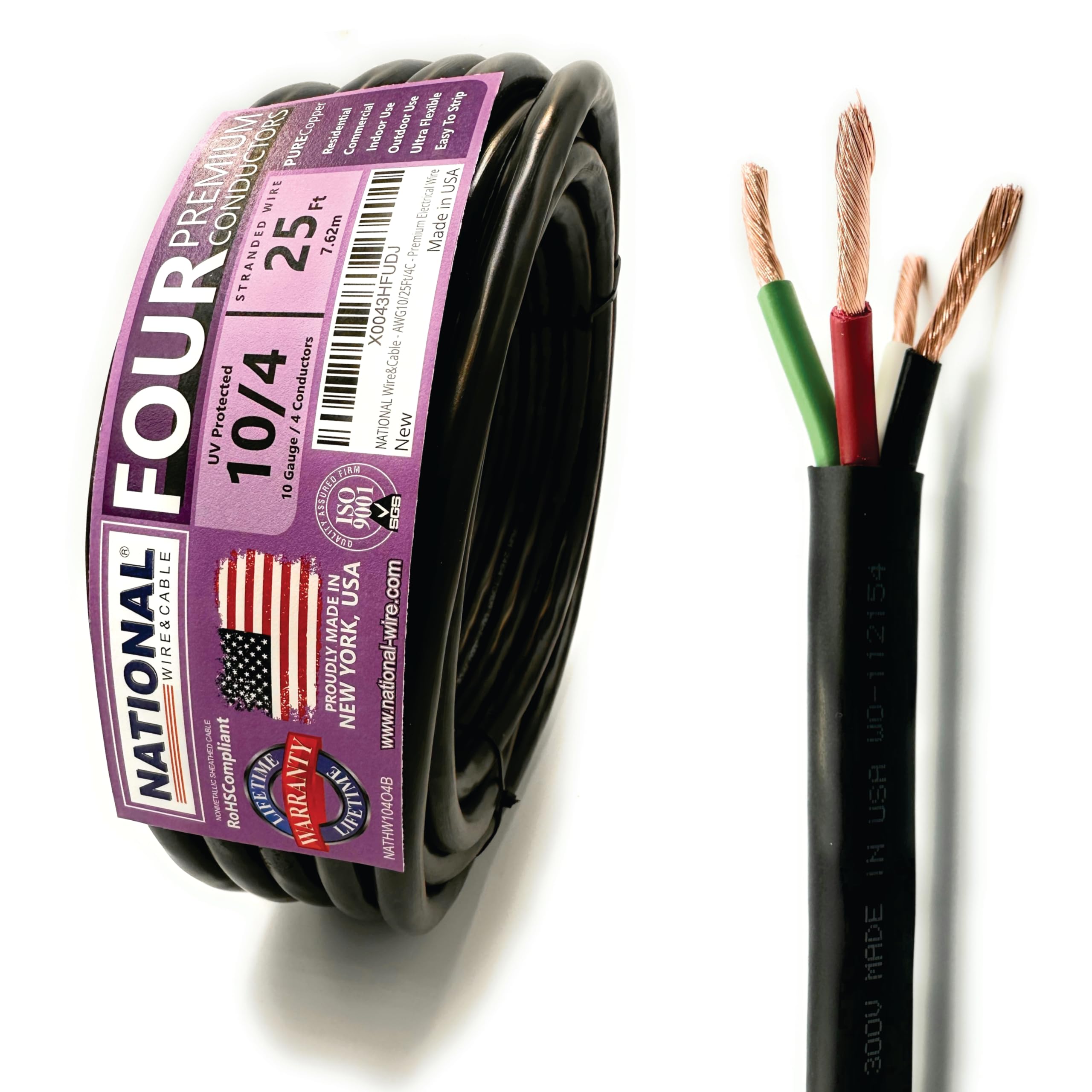 Snapklik.com : 10 Gauge 4 Conductors Premium Electrical Wire - Made In ...
