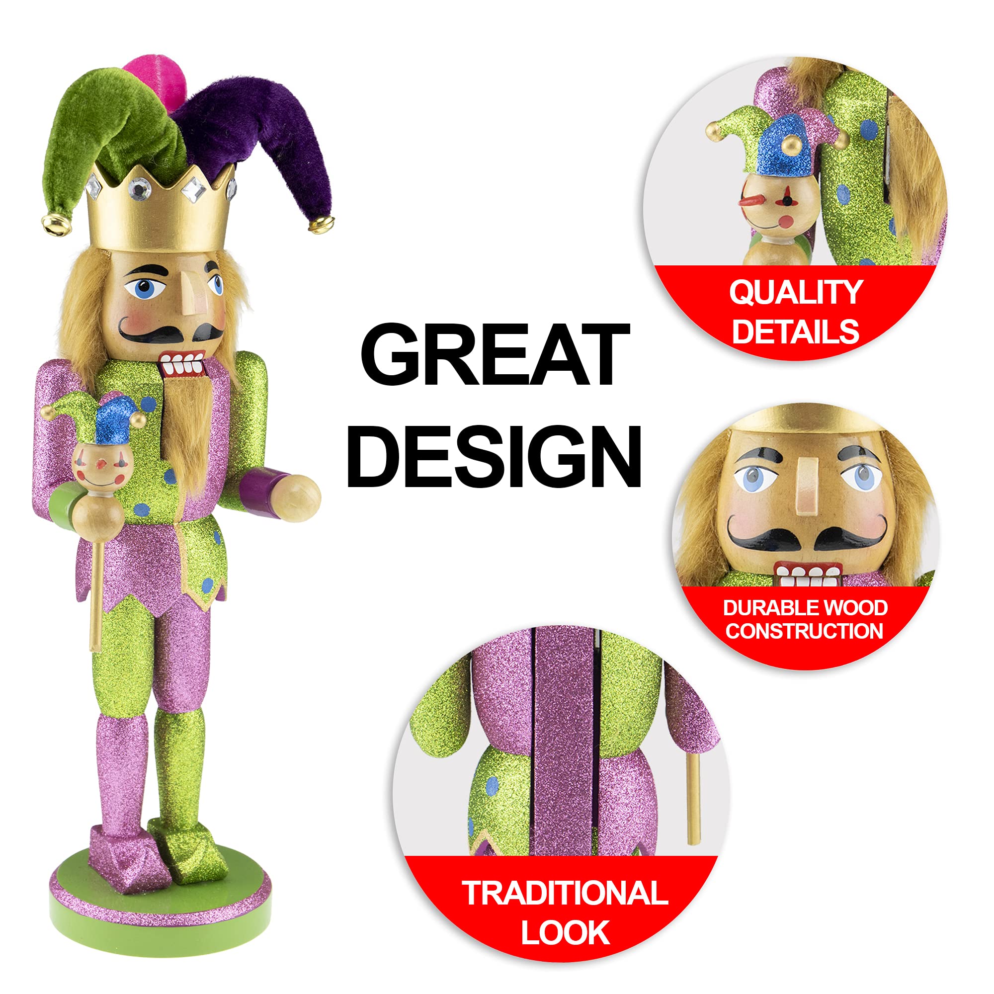 Snapklik.com : Clever Creations Pink And Green Jester 14 Inch ...