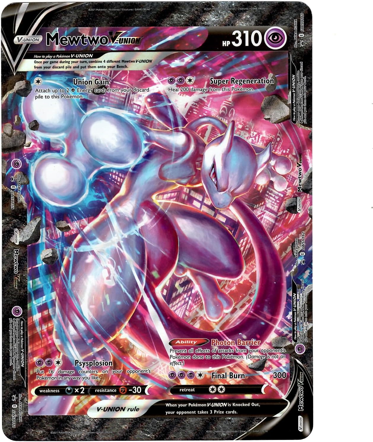 Amazon.com: Pokemon - Mewtwo V-Union - Jumbo/Oversize - Black Star ...