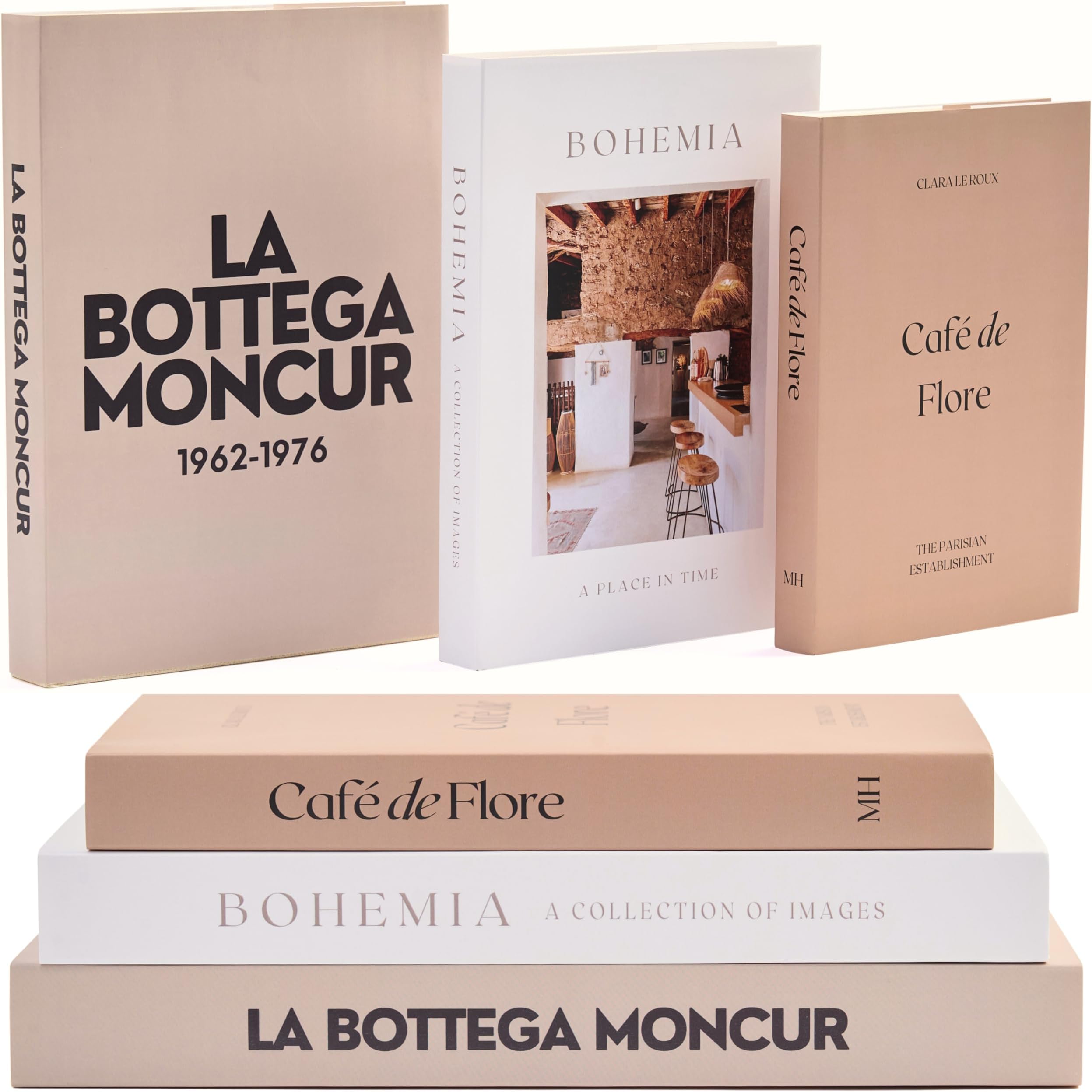 Amazon.com: Set of 3 Decorative Books for Home Decor - Coffee Table ...