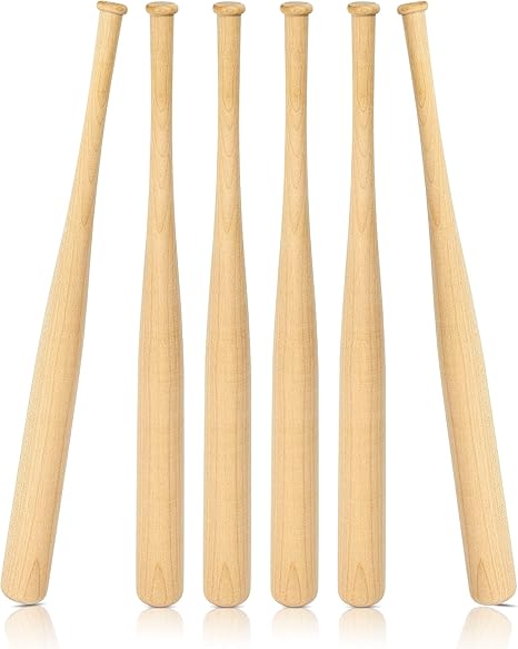 Amazon.com: Marsui 12 Pcs Mini Baseball Bat 18 Inch Unfinished Wooden ...