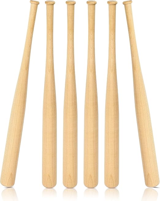 Amazon.com: Marsui 12 Pcs Mini Baseball Bat 18 Inch Unfinished Wooden ...