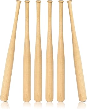 Amazon.com: Marsui 18 Pcs Mini Baseball Bat 18 Inch Unfinished Wooden ...