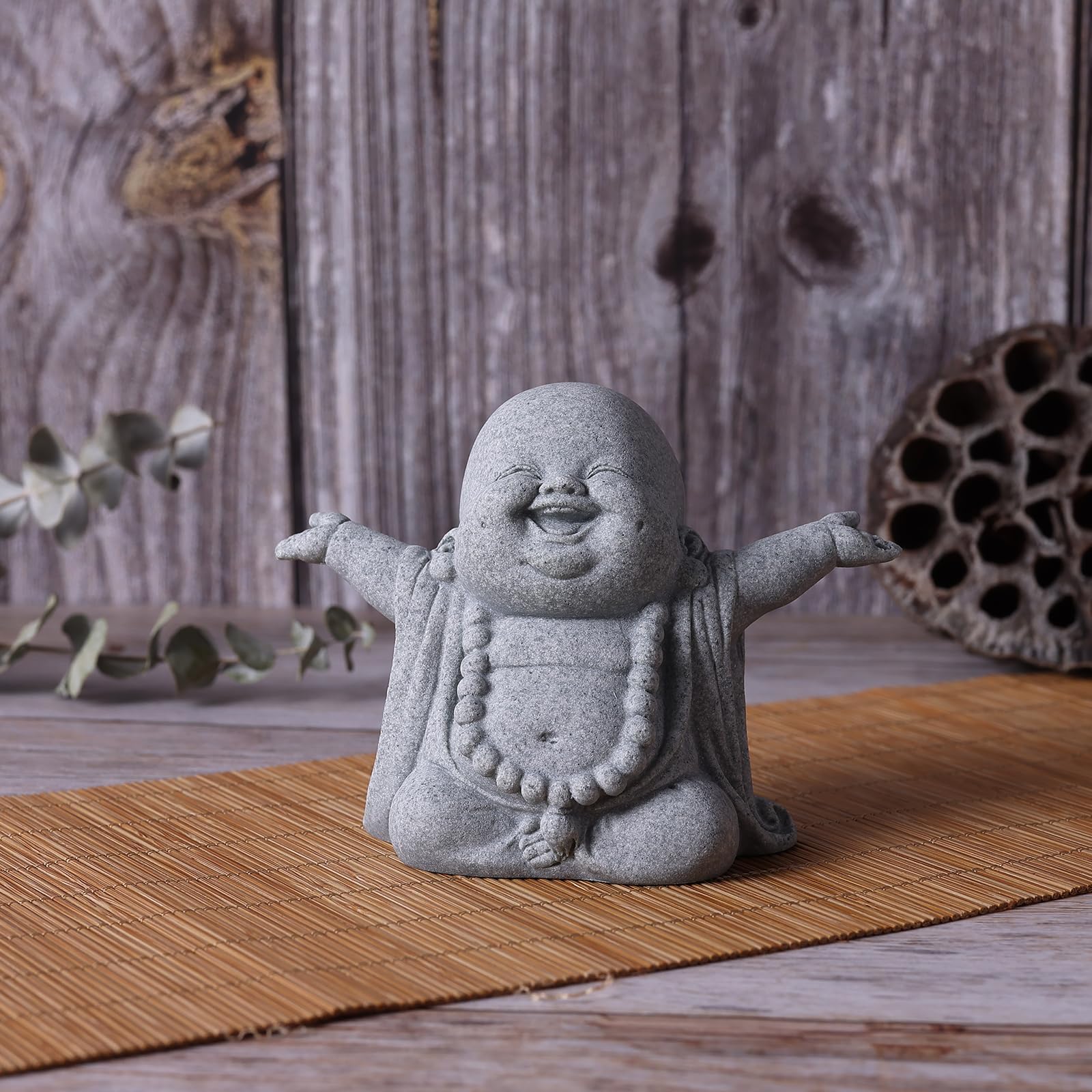 Amazon.com: LINYTHER Laughing Buddha Statue Small, Cute Rituals Happy ...