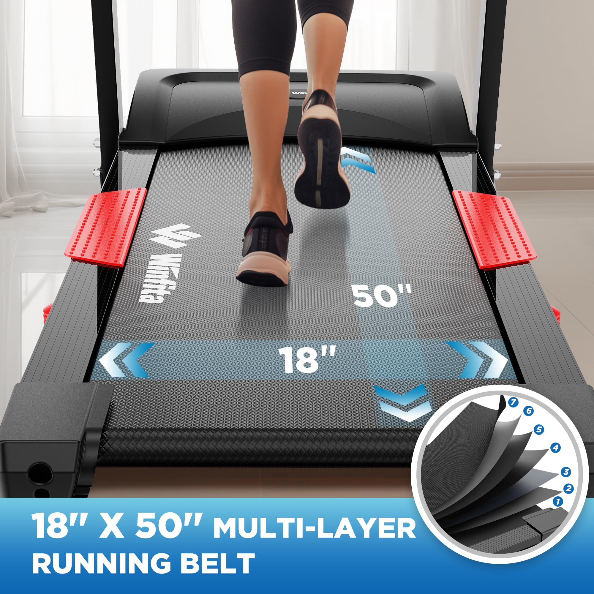 4HP Treadmills for Home, Folding Treadmill with 15% Auto Incline, 300 ...
