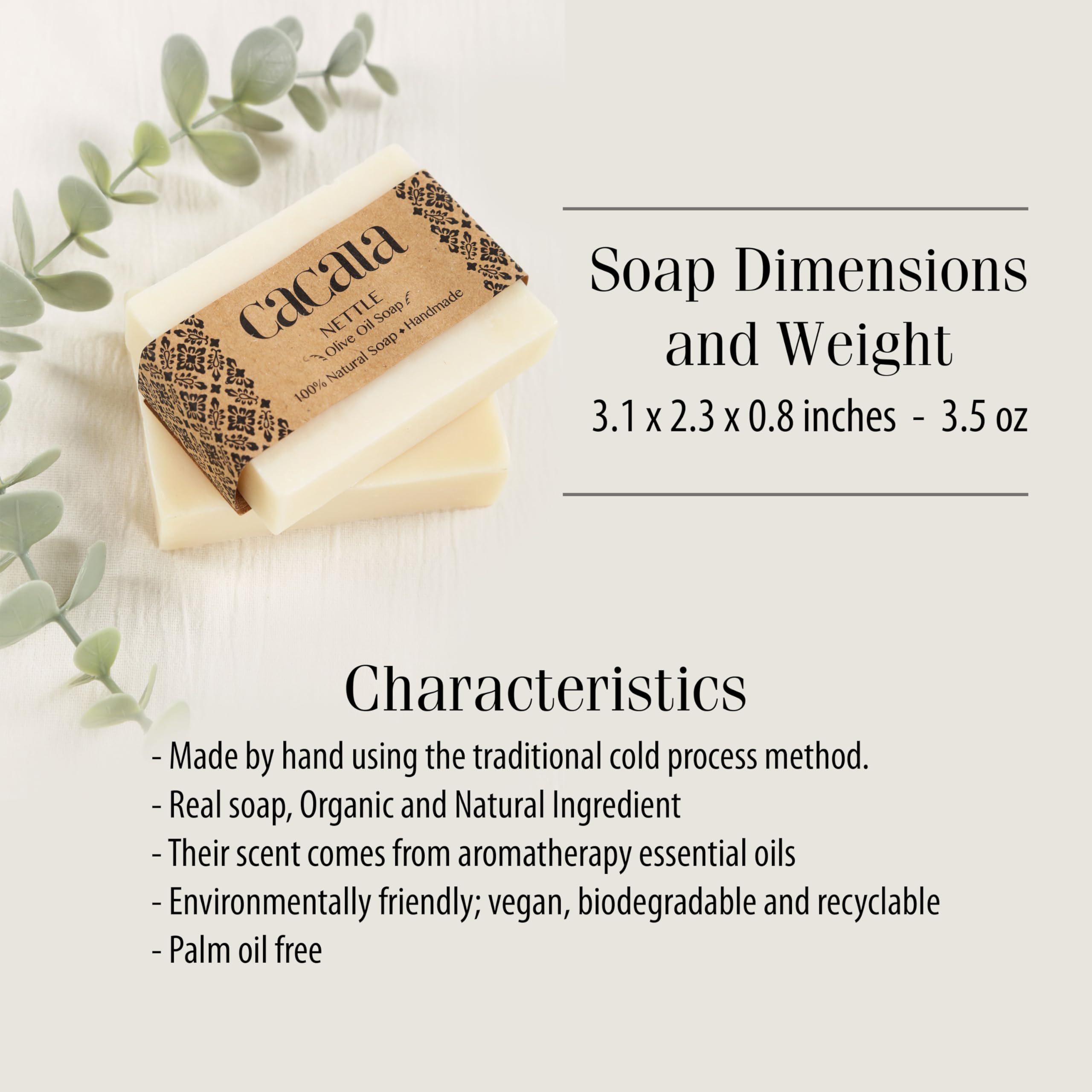 Snapklik.com : Cacala 100% Natural Organic Olive Oil Soap Unisex Soap ...