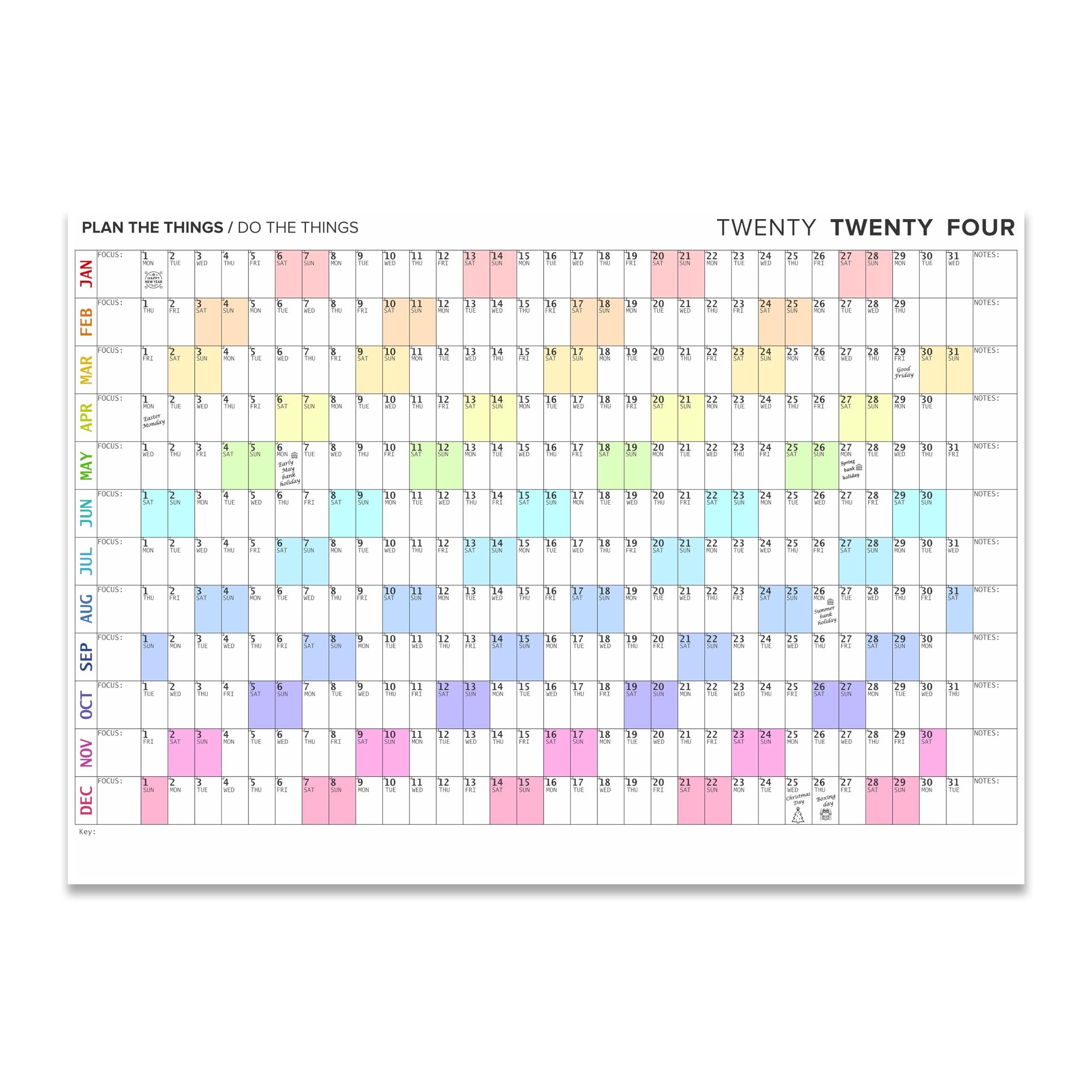 Yearly Wall Planner 2026 Year Wall Planner A1 Wall Calendar Large Jan ...