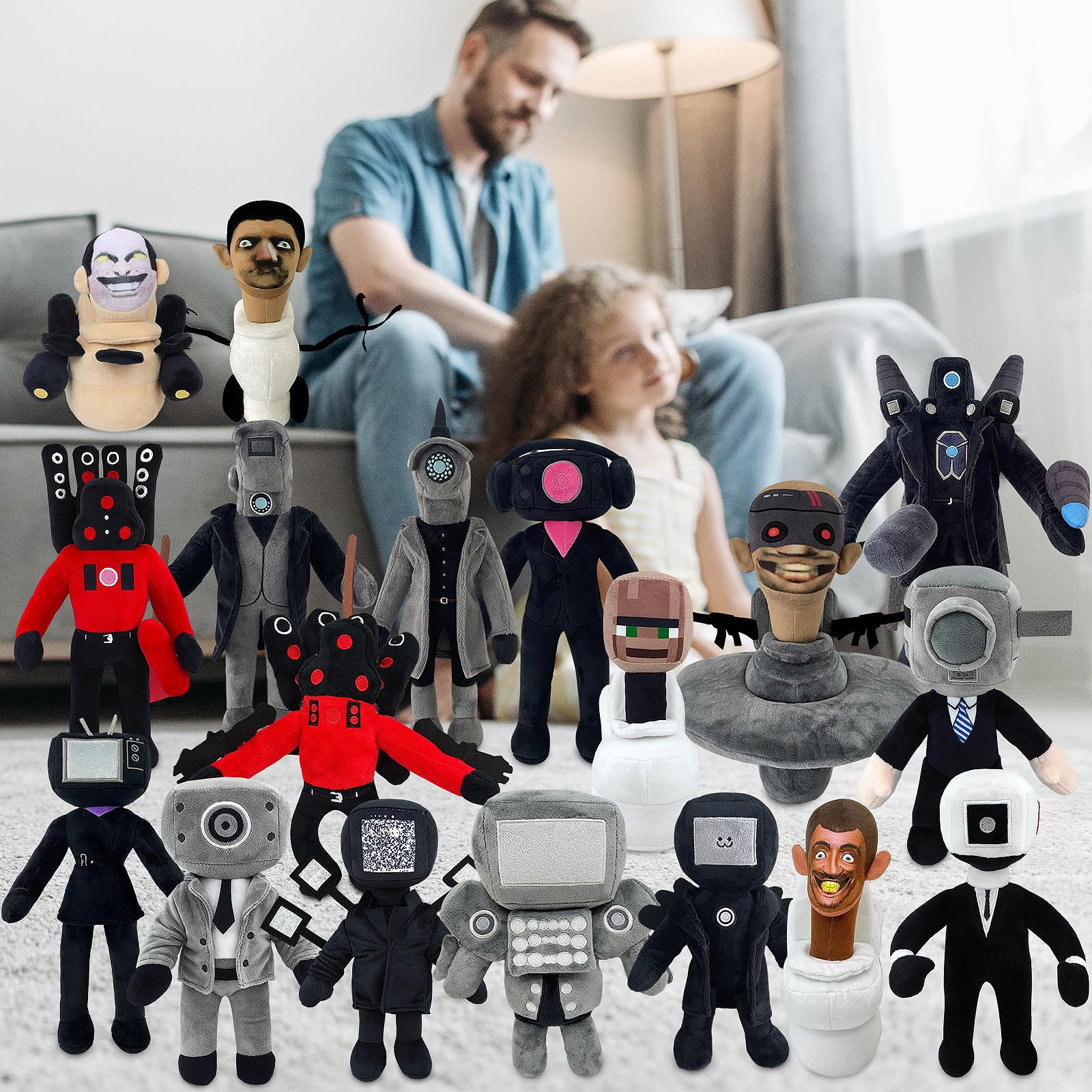 Qabfwe Skibidi Toilet Plush Toy,11" Cameraman Plush,Speakerman Plush ...