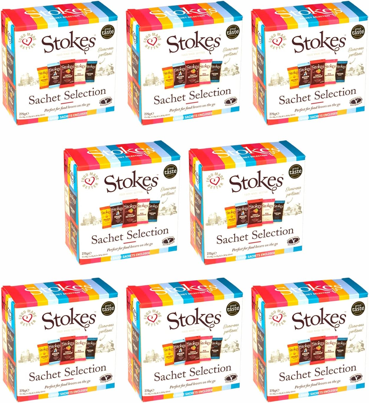The Stokes Sachet Selection 275g - Pack of 8 : Amazon.co.uk: Grocery