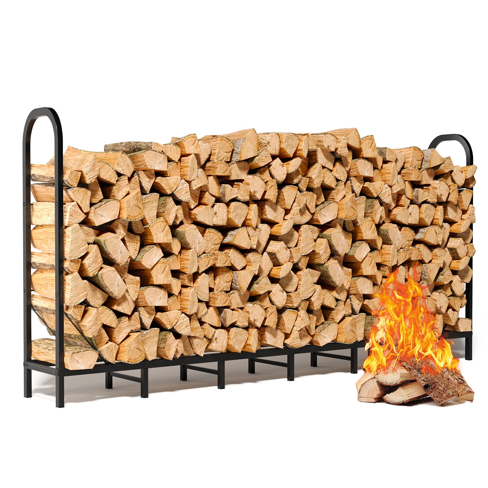 Snapklik.com : GREENER 8x4FT Heavy Duty Firewood Rack - Outdoor ...