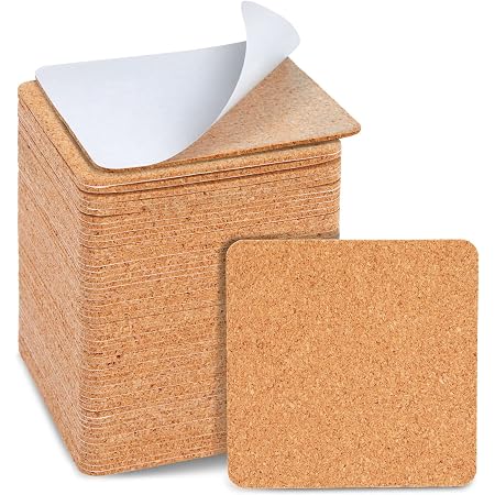 Amazon.com: 50 Pack Square Self Adhesive Cork Board Backings for DIY ...