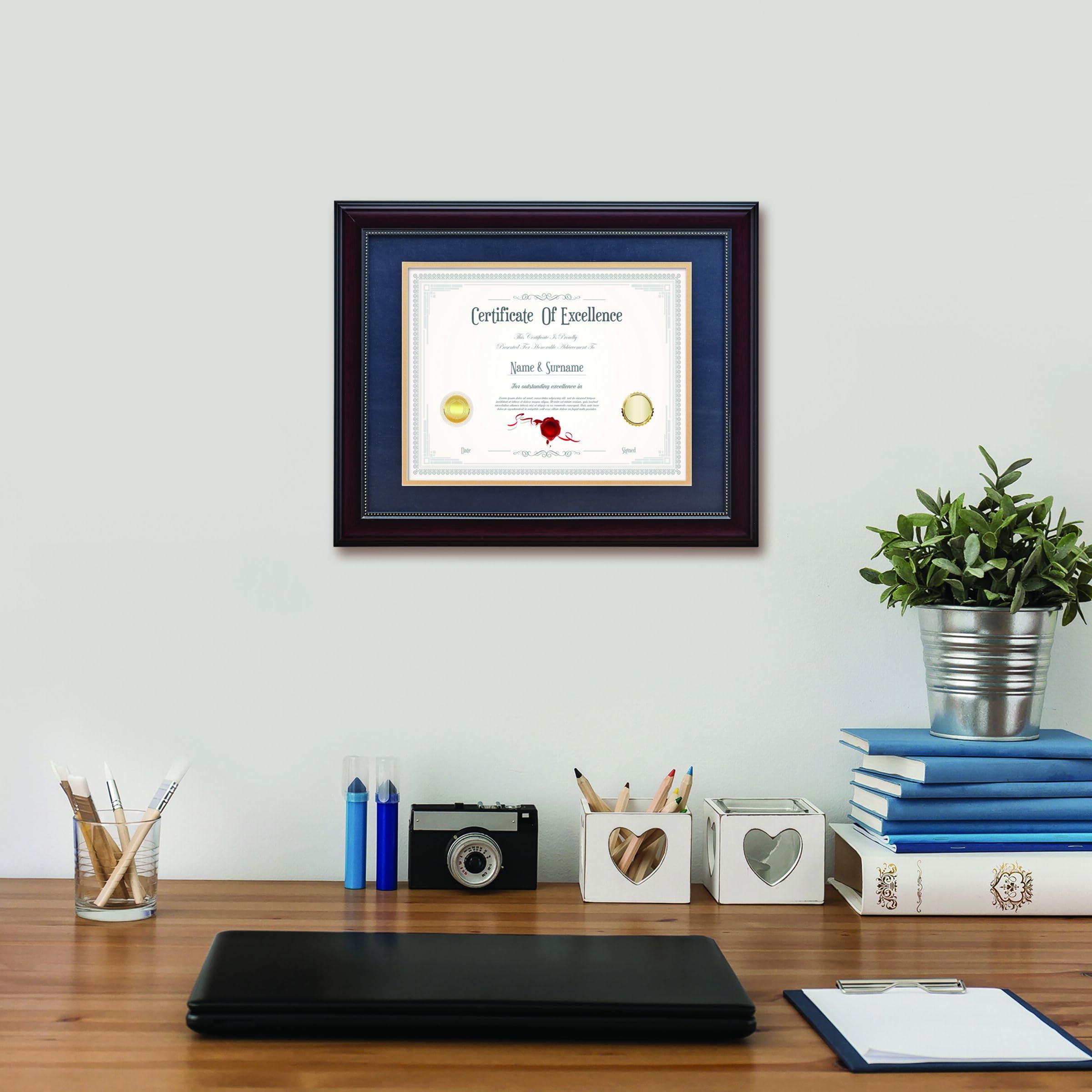 Snapklik.com : MELANNCO Wood Certificate Frame