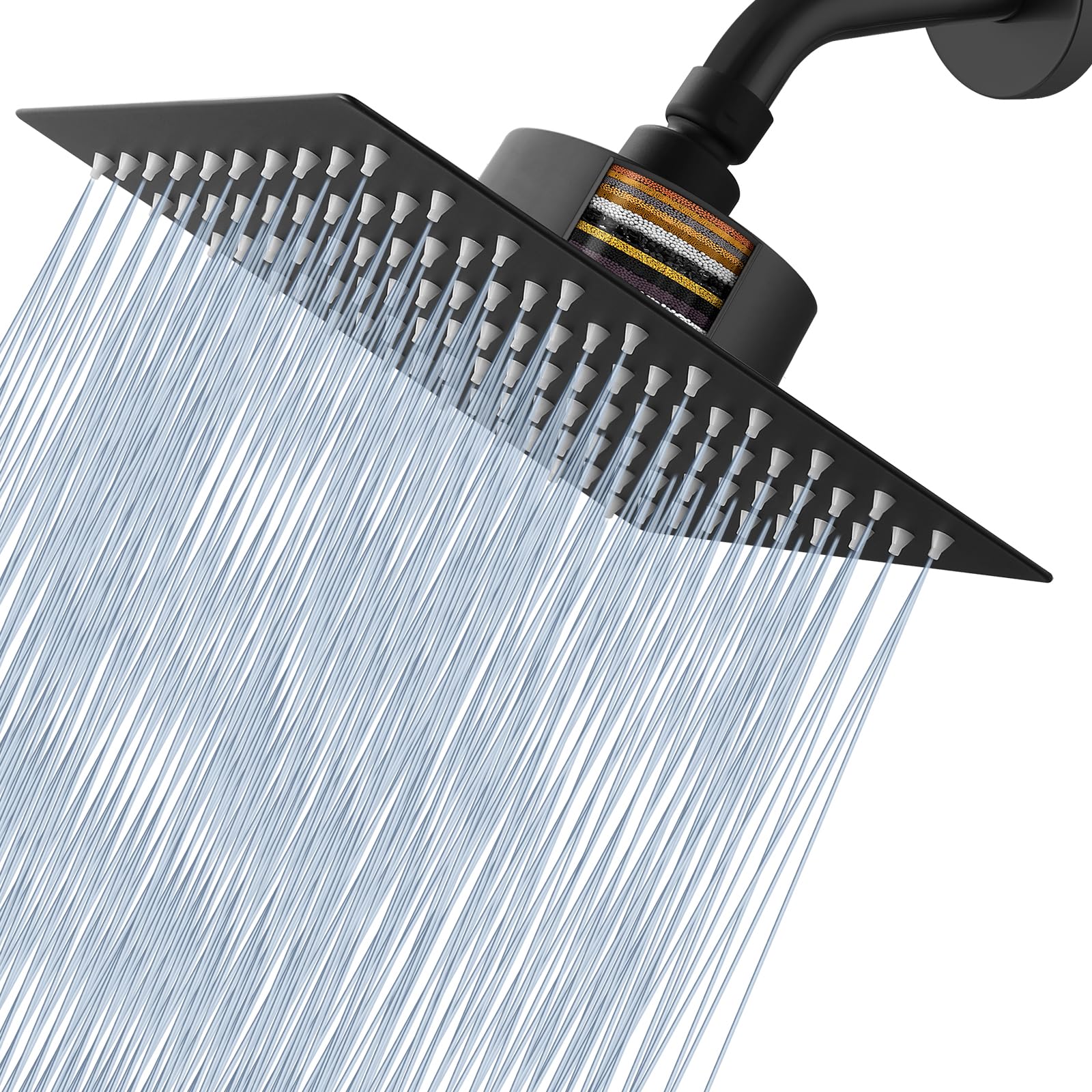 Voolan Rain Shower Head with Filtered - High Flow Large Rainfall Shower ...