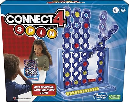 Amazon.com: Hasbro Gaming Connect 4 Spin Game, Features Spinning ...