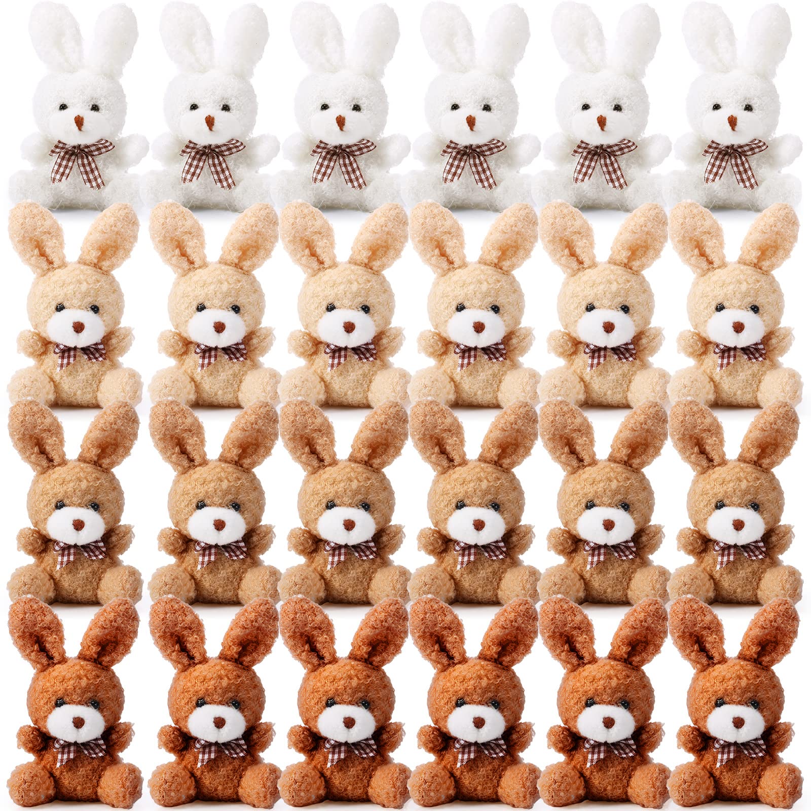 Amazon.com: Sotiff 24 Pcs Plush Bunny Stuffed Animal Bulk 4.7 Inch Mini ...