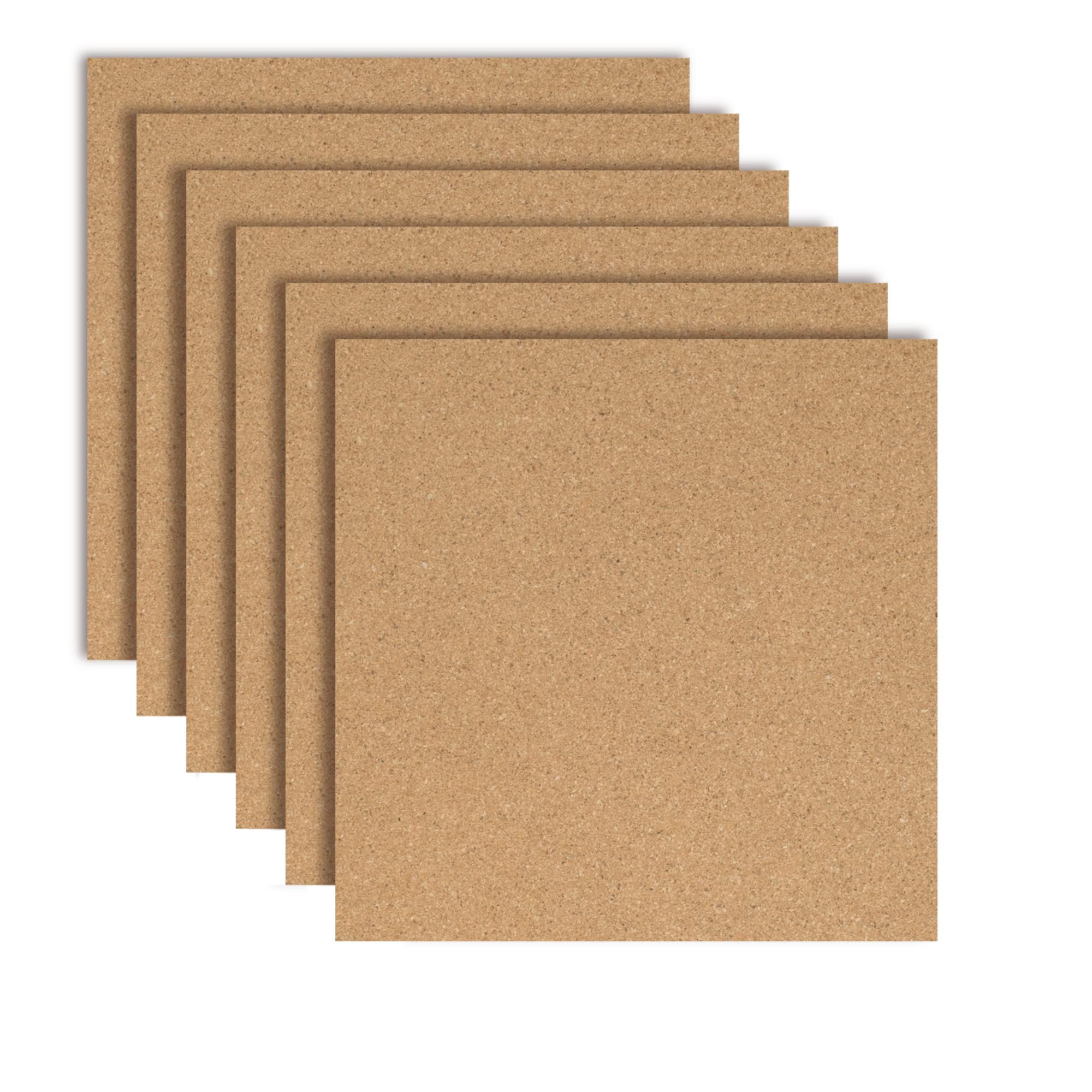 NALACAL Cork Board Bulletin Board 12x12, 1/2" Thick Cork Board Tiles 6 ...