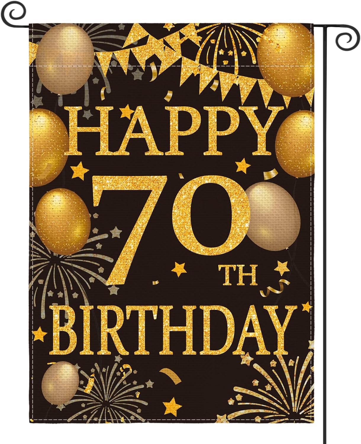 Amazon.com : AVOIN colorlife Happy Birthday 70TH Garden Flag 12x18 Inch ...