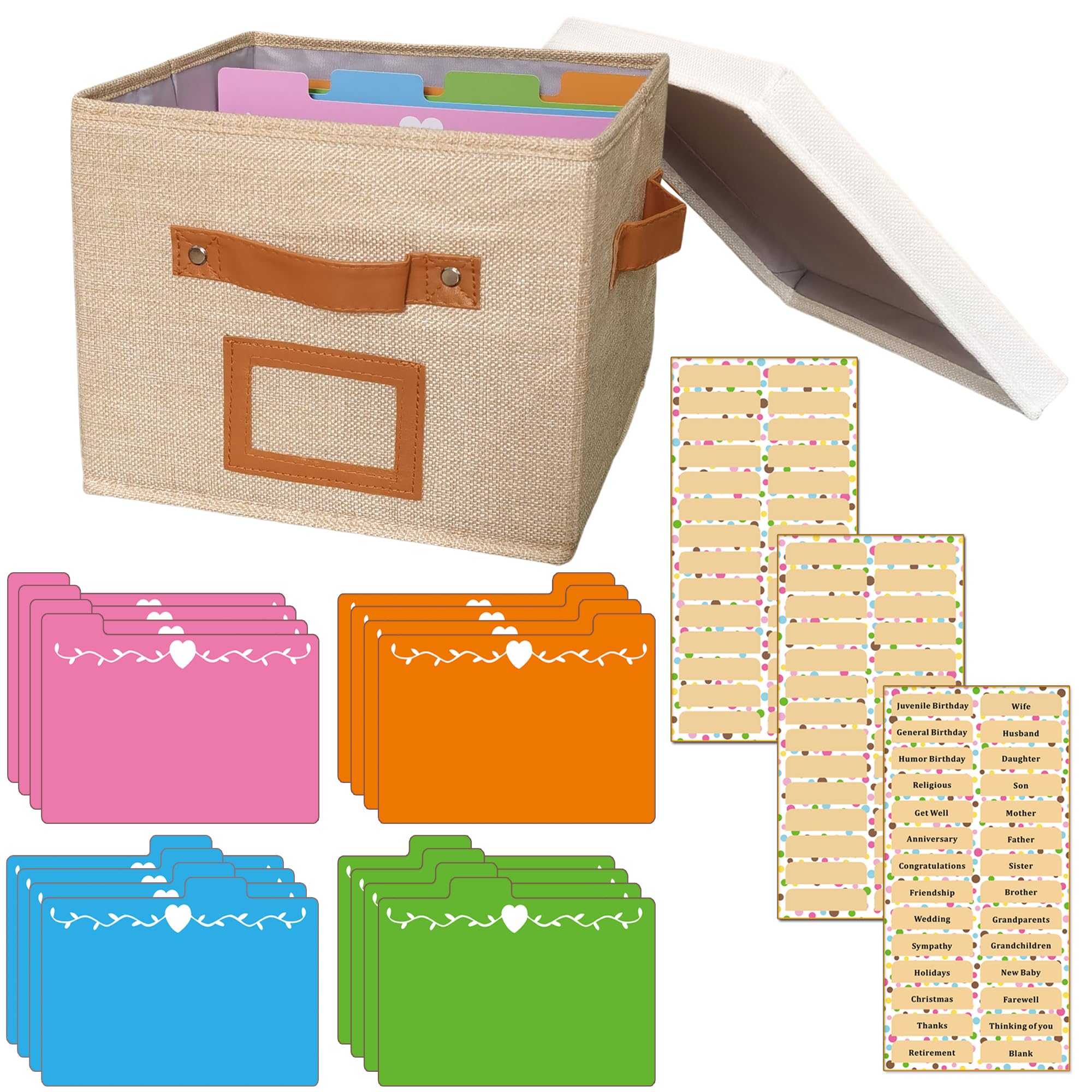 Amazon.com: DOFFICE Greeting Card Organizer & Storage Boxes with 16 ...