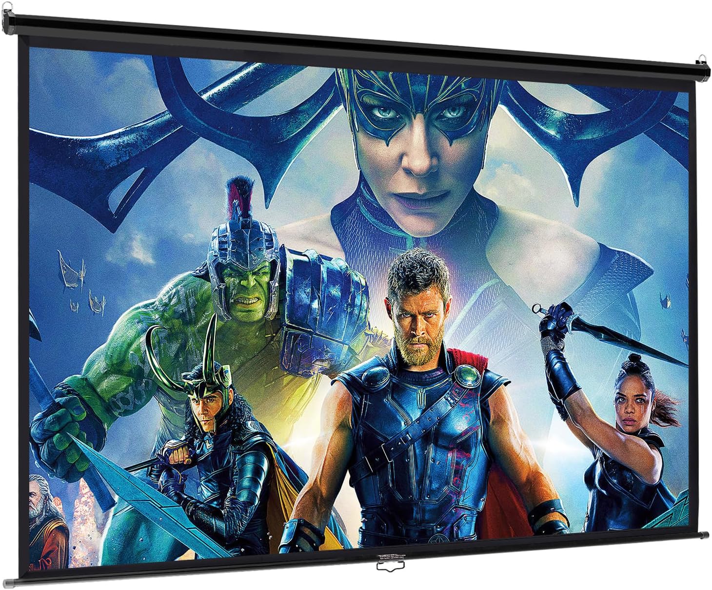 INMOZATA Pull Down Projector Screen 60 inch/133x75cm Wall & Ceiling ...