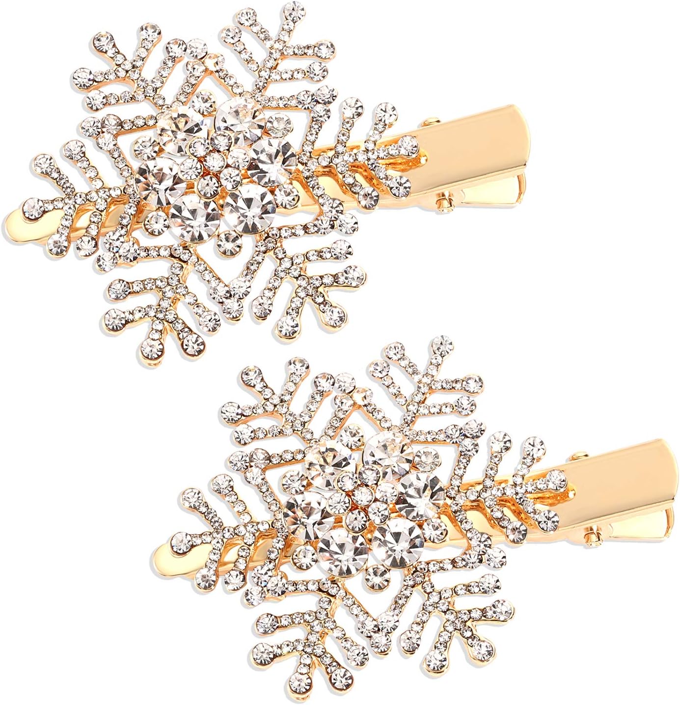 Amazon.com : 4PCS Christmas Snowflake Hair Clips for Women Holiday ...