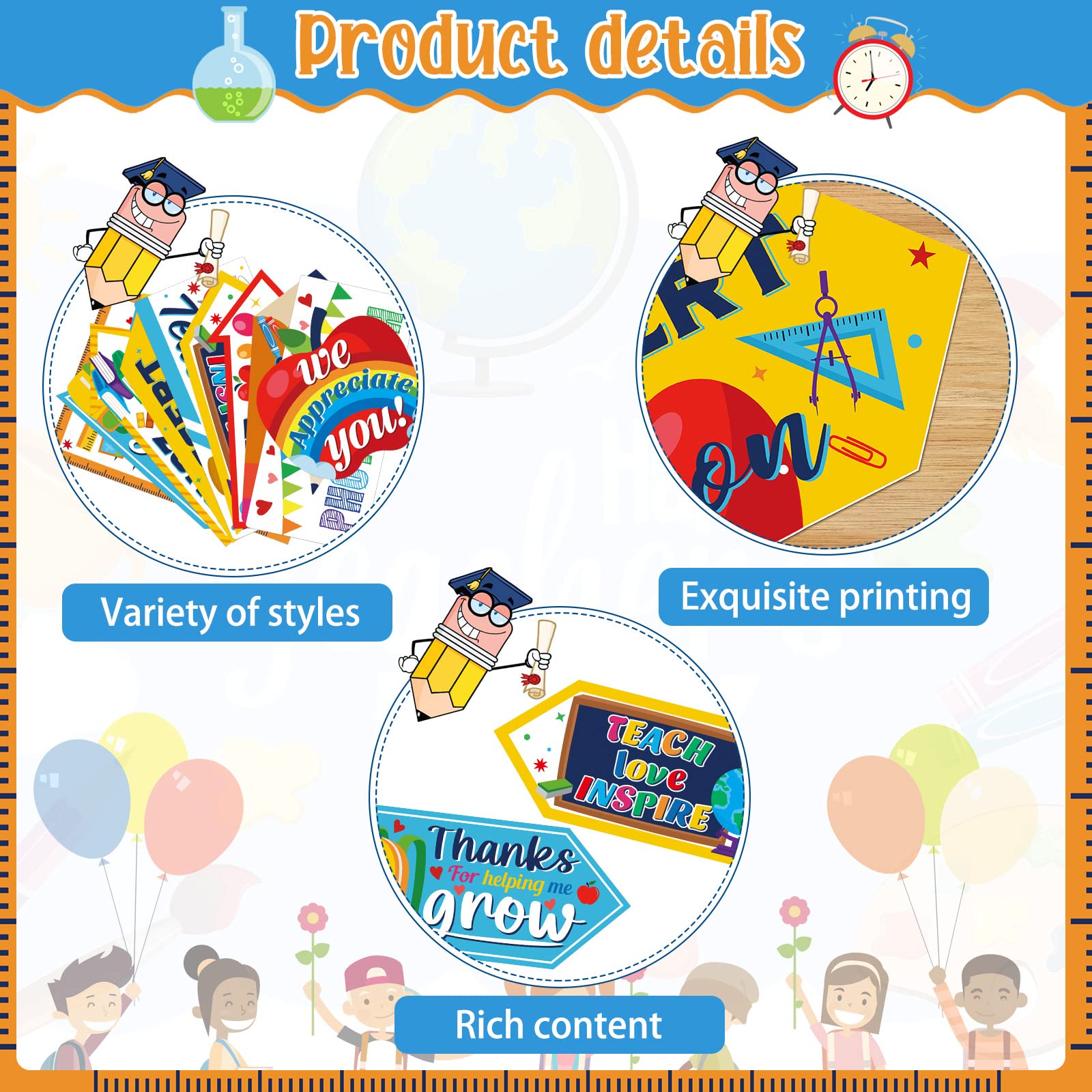 Snapklik.com : 20 Pcs Teacher Appreciation Signs Thank You Teachers ...