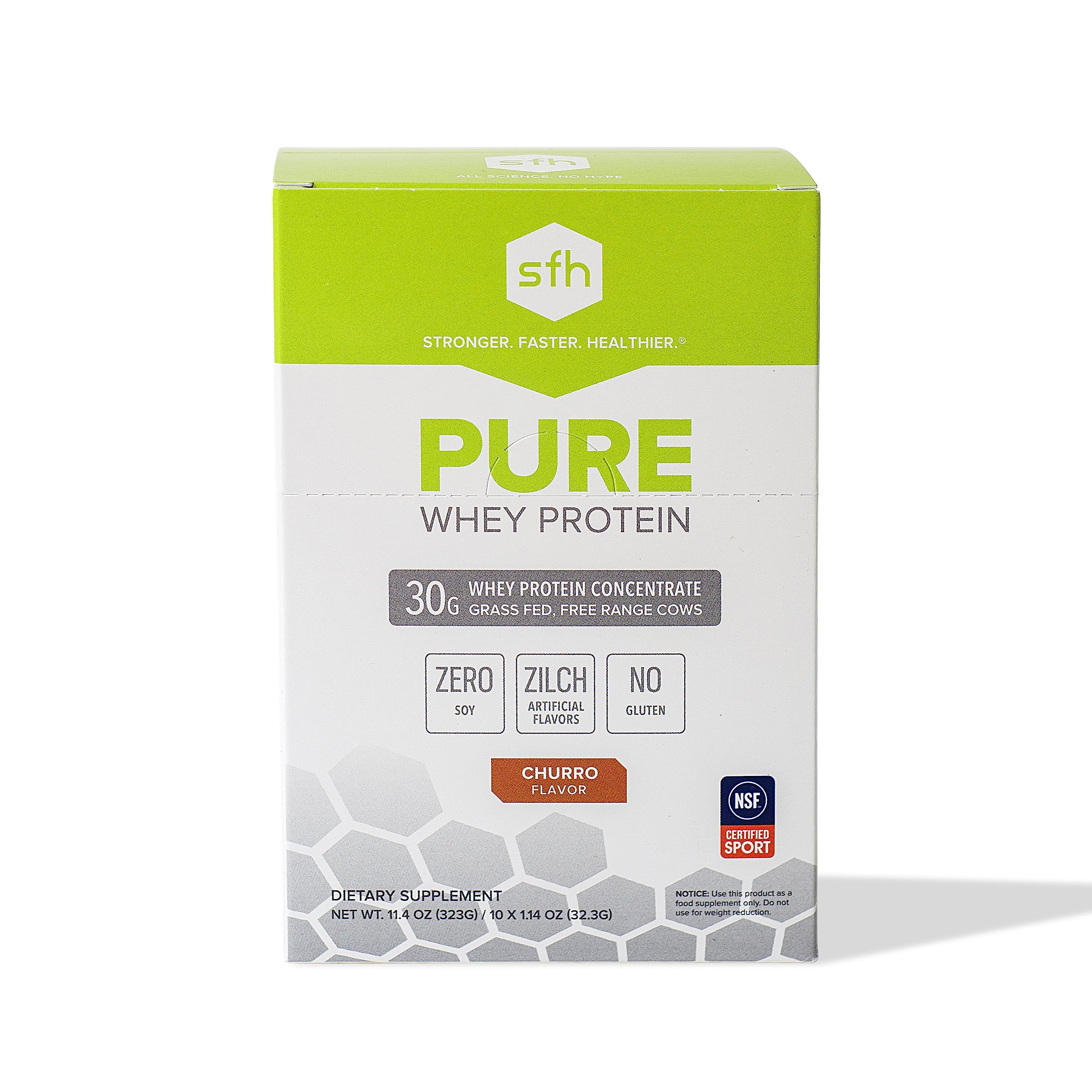 Snapklik.com : Pure Whey Protein Powder Churro Pack Of 10 Single Serves
