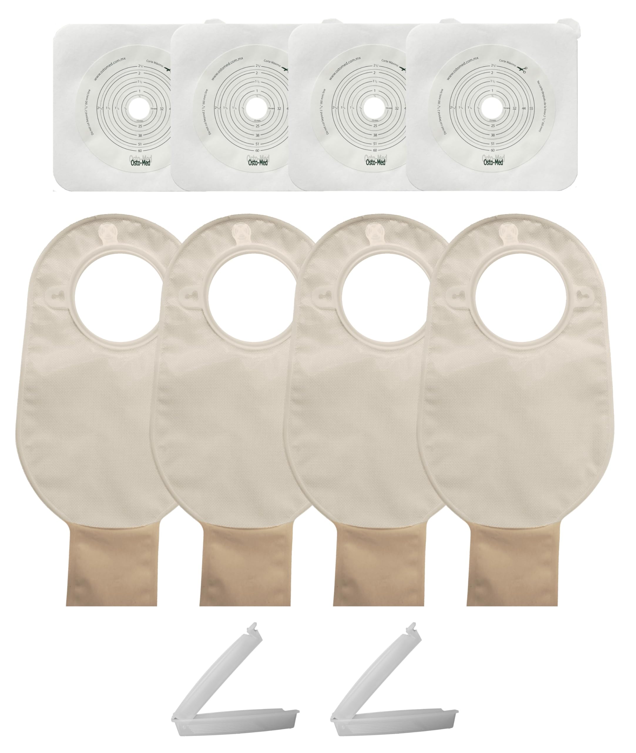 Colostomia o Ileostomia Adulto, bolsa y barrera Sistema de dos piezas ...