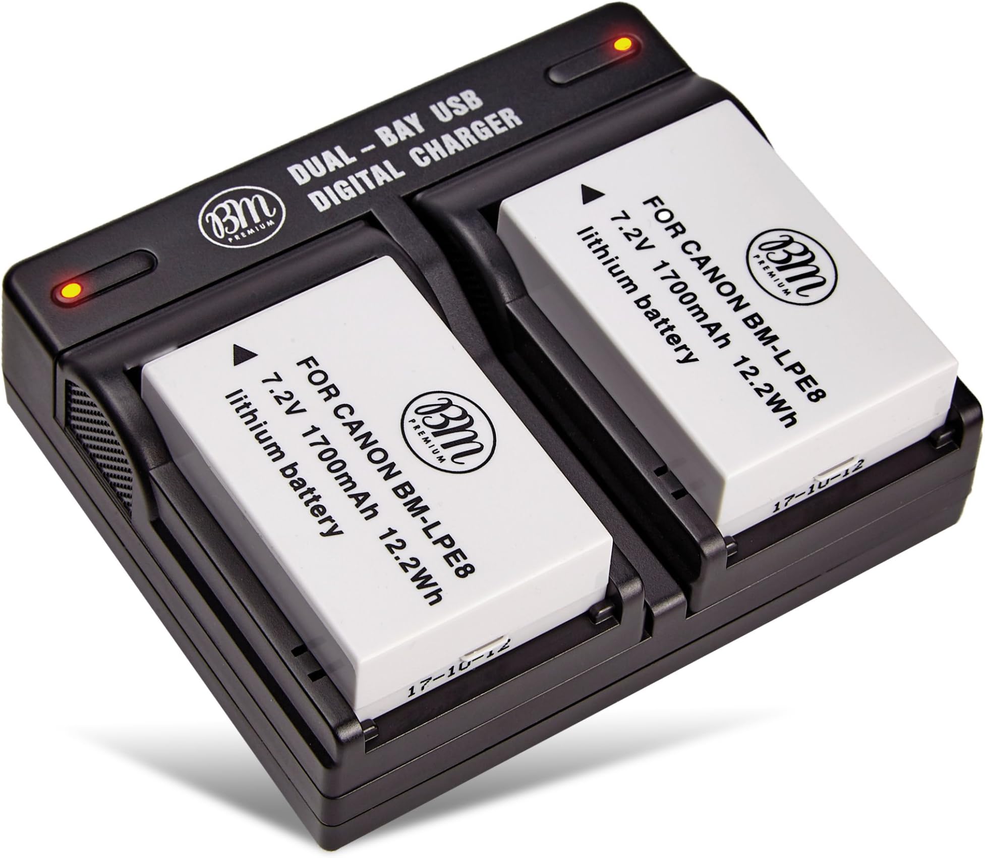 Amazon.com : BM Premium 2-Pack LP-E8 Batteries and Dual Battery Charger ...