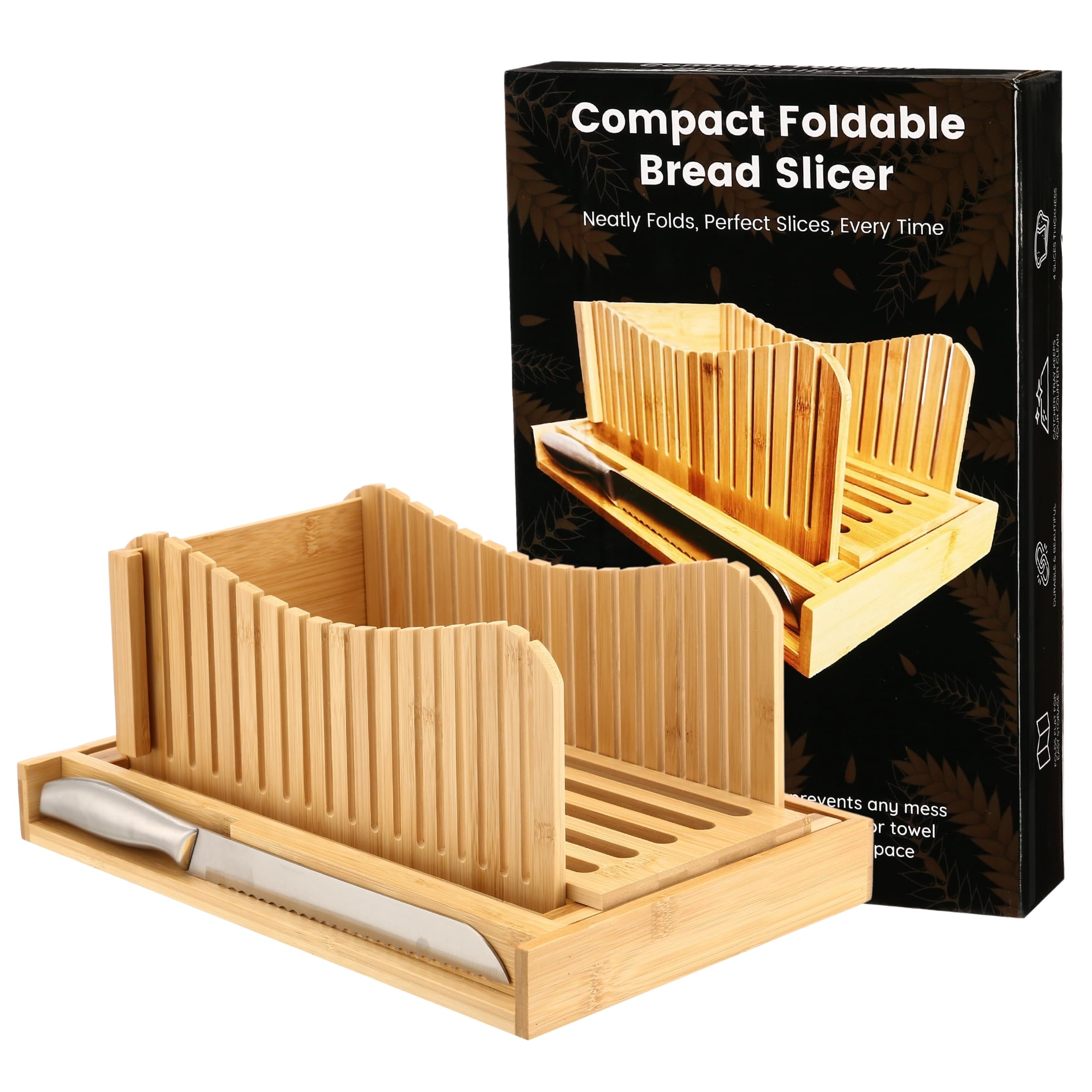Amazon.com: Bamboo Bread Slicer for Homemade Bread, Precision Bread ...