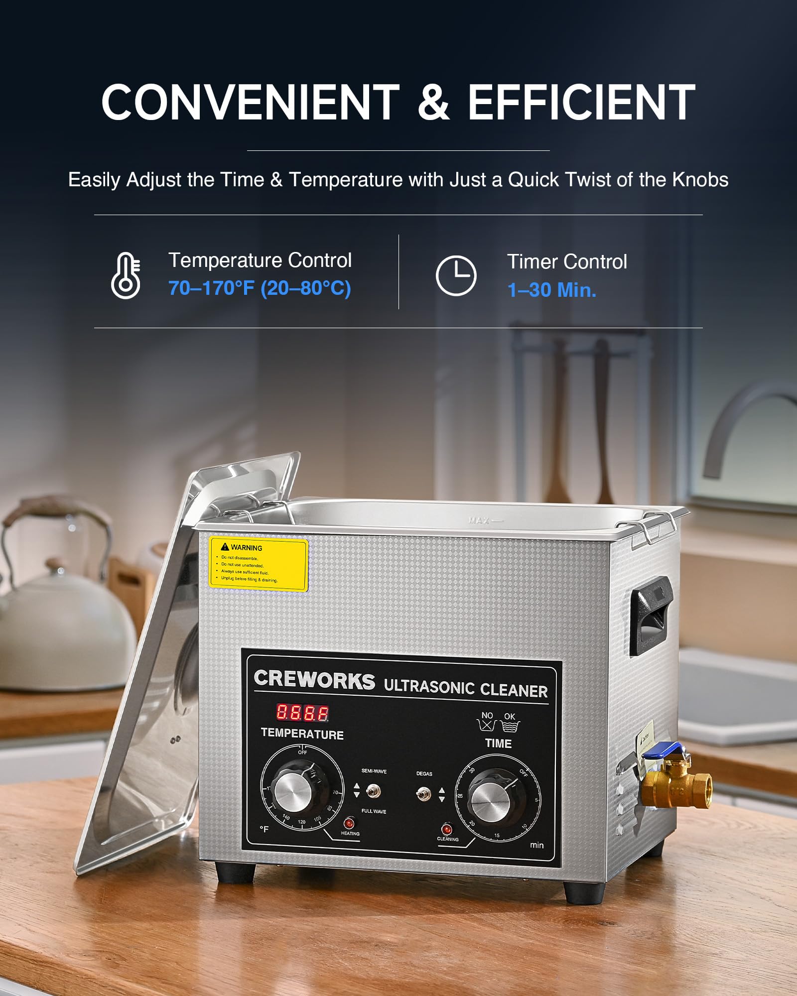 Snapklik.com : CREWORKS 10L Ultrasonic Cleaner