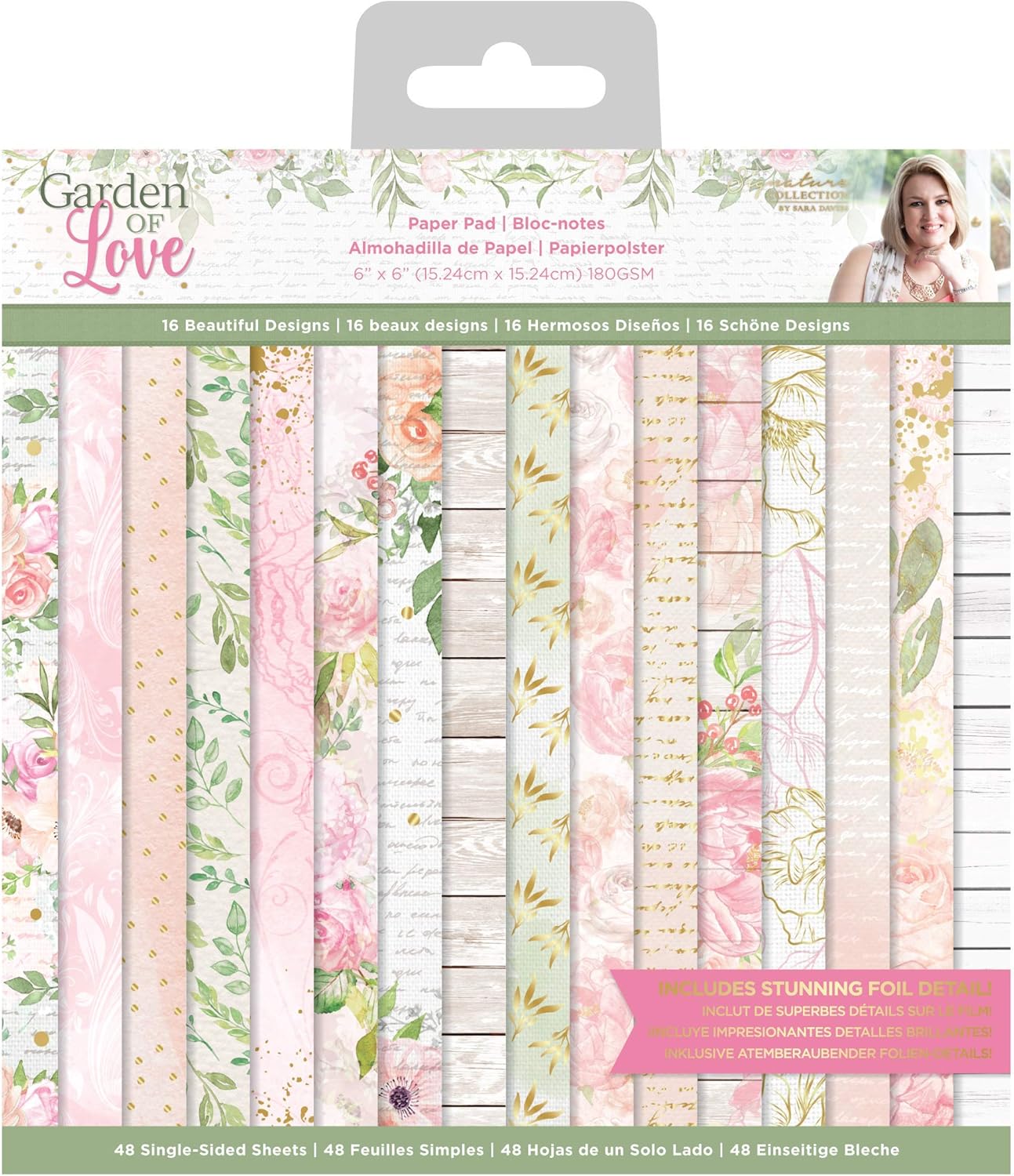 Amazon.com: Sara Signature Garden of Love-6" x 6" Paper Pad, Multi