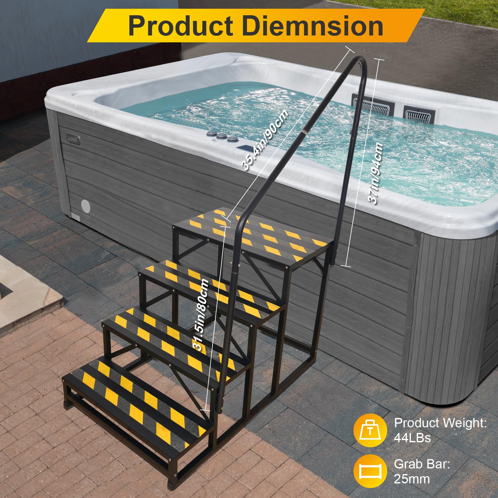 Snapklik.com : Tocretoare RV Handrail, 4 Steps Entry Assist Handrail ...