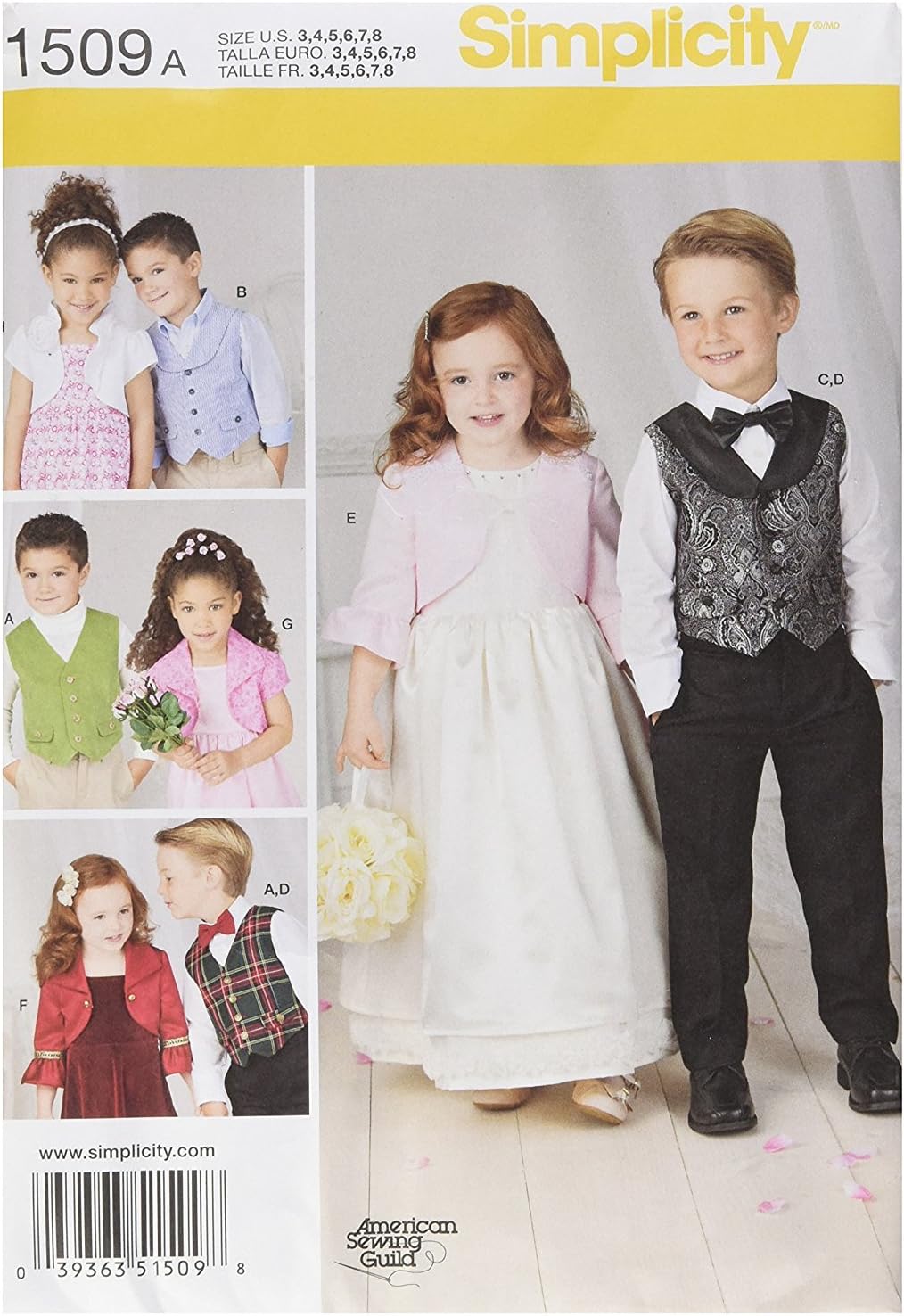 Amazon.com: Simplicity Girls Dress & Bolero Jacket Sewing Pattern #9147 ...
