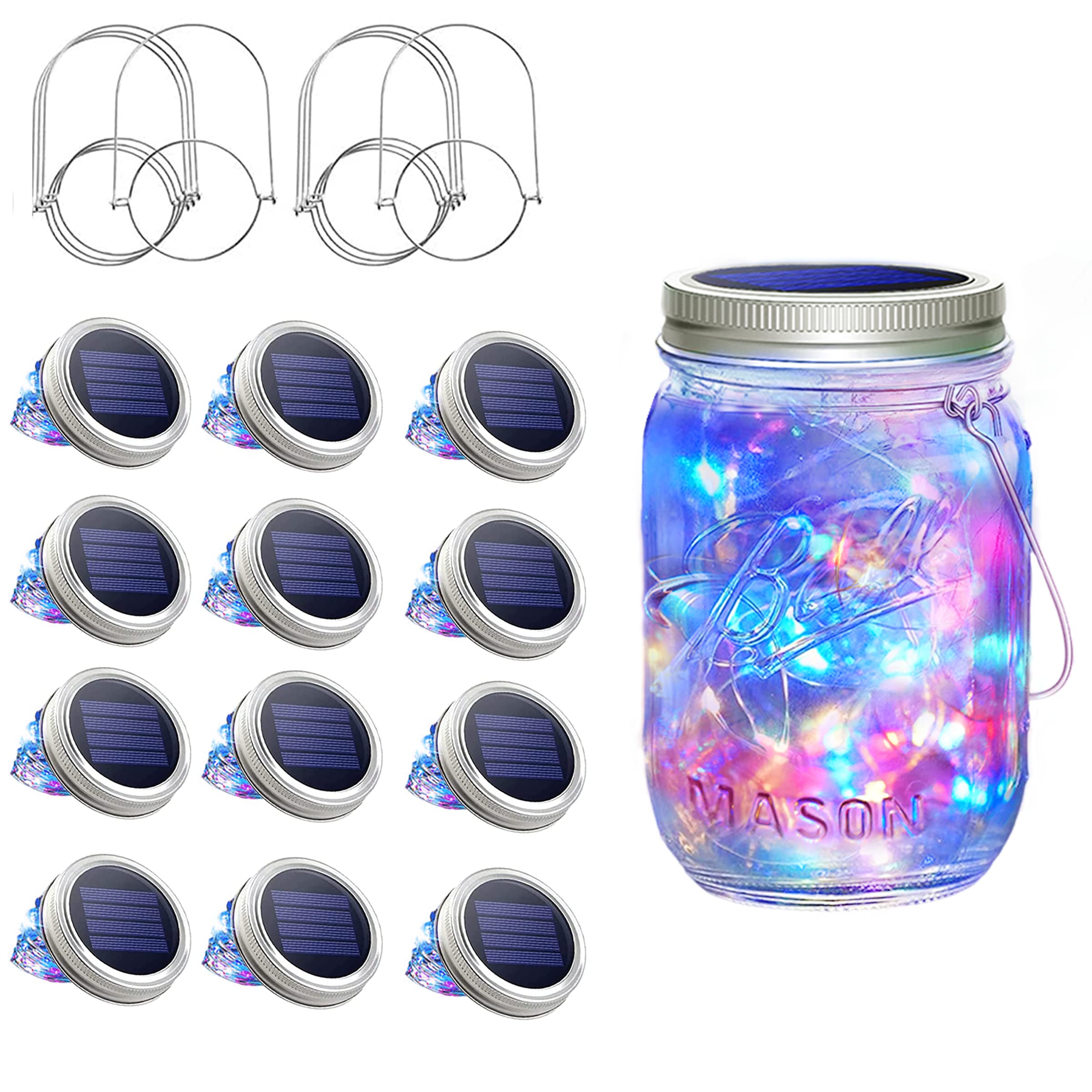 Weddings With Firefly Jars YJFWAL Solar Mason Jar Light, 8 Pack 30Led