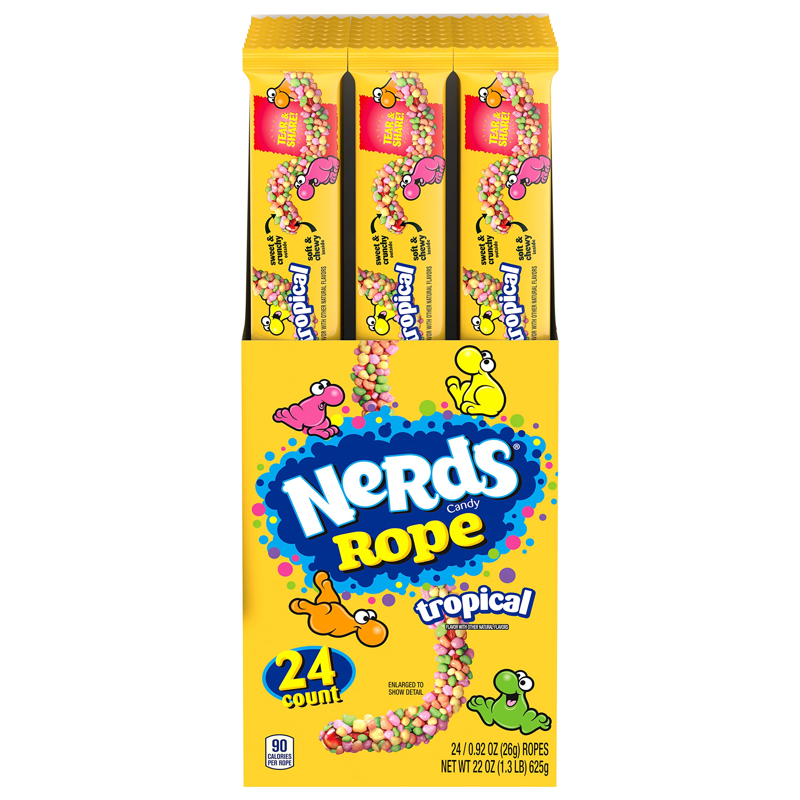 Snapklik.com : Nerds Rope Candy, Tropical Flavor, 0.92 Ounce Ropes