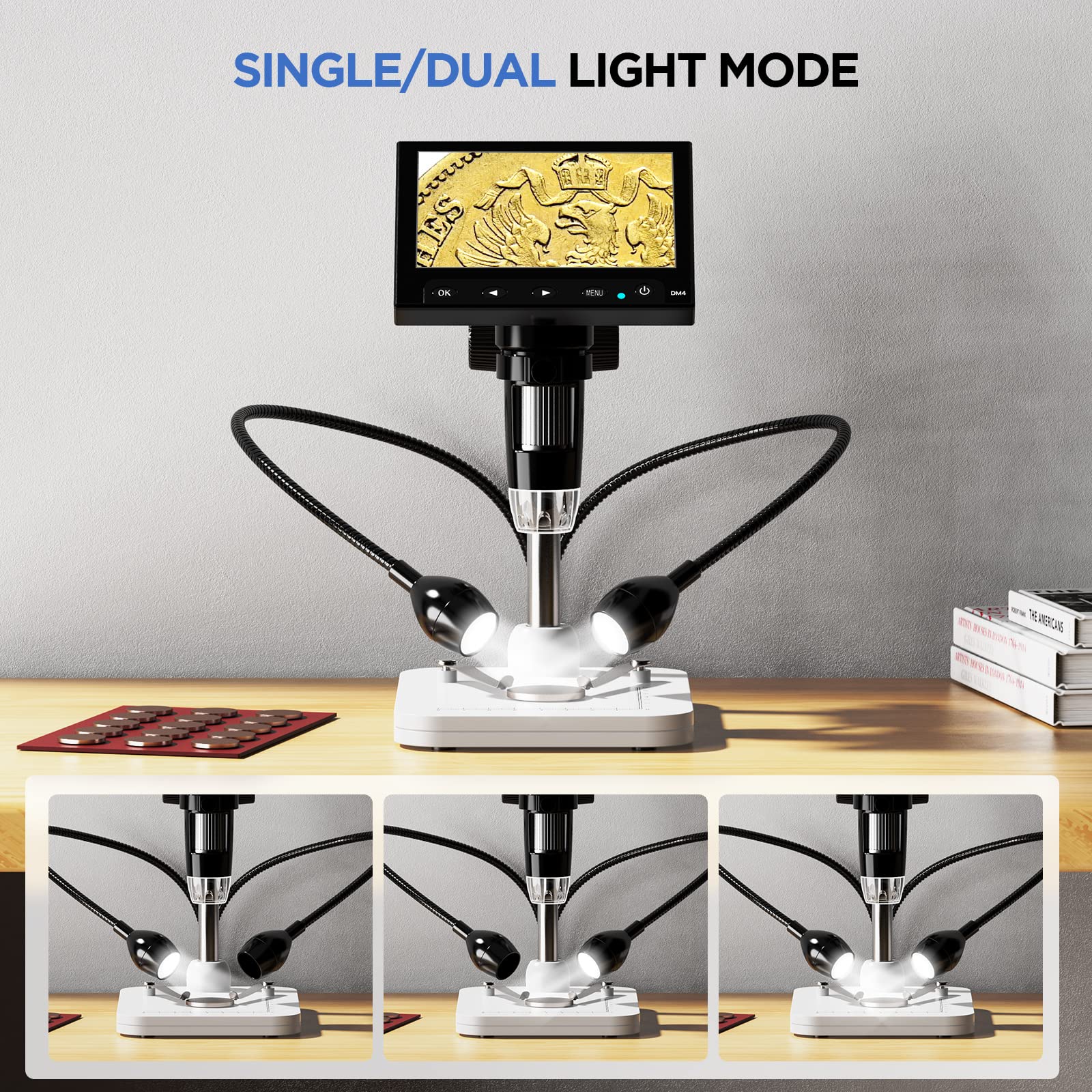Snapklik.com : TOMLOV Digital Microscope Gooseneck LED Fill Lights GL04 ...